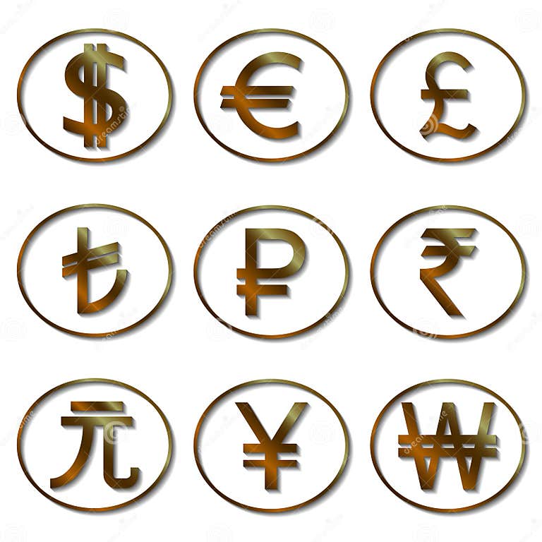 Most used currency symbols stock illustration. Illustration of payment ... Most used currency symbols stock illustration. Illustration of payment ...