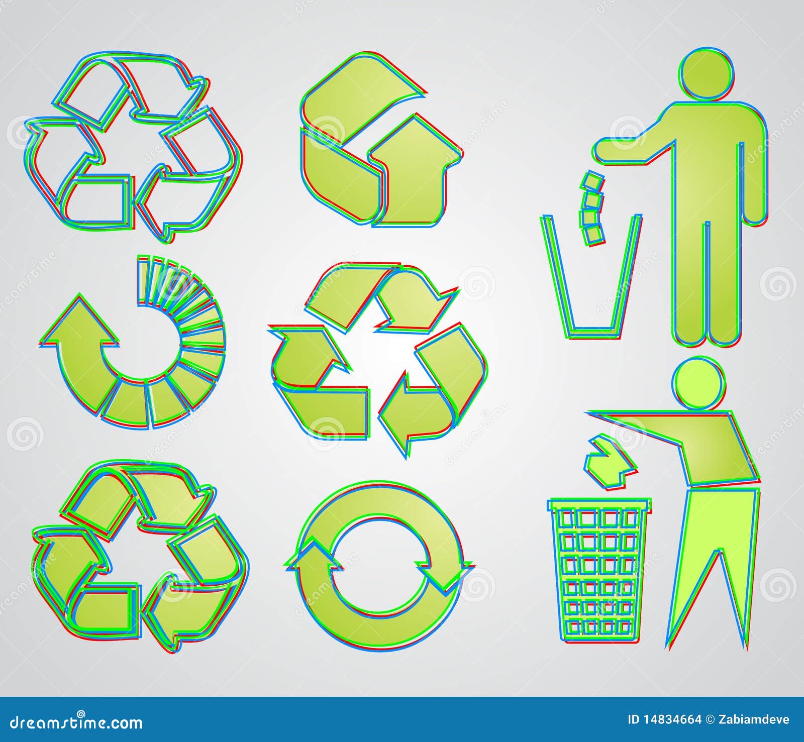 Most Used Recycle Signs Vector Stock Vector - Illustration of graphic ...