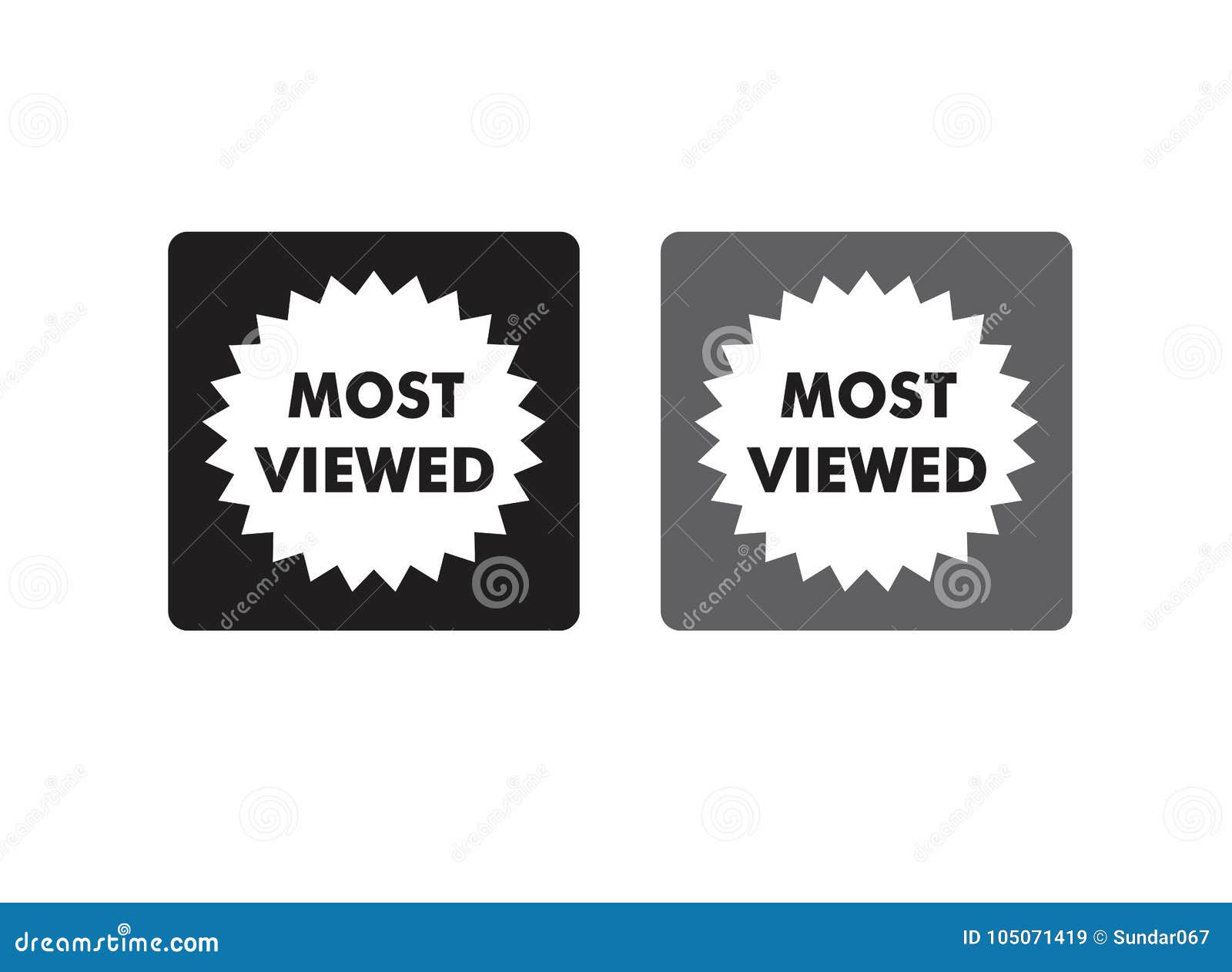 Most Viewed and Most Viewed Symbol Web Icons in Square Stock Vector ...