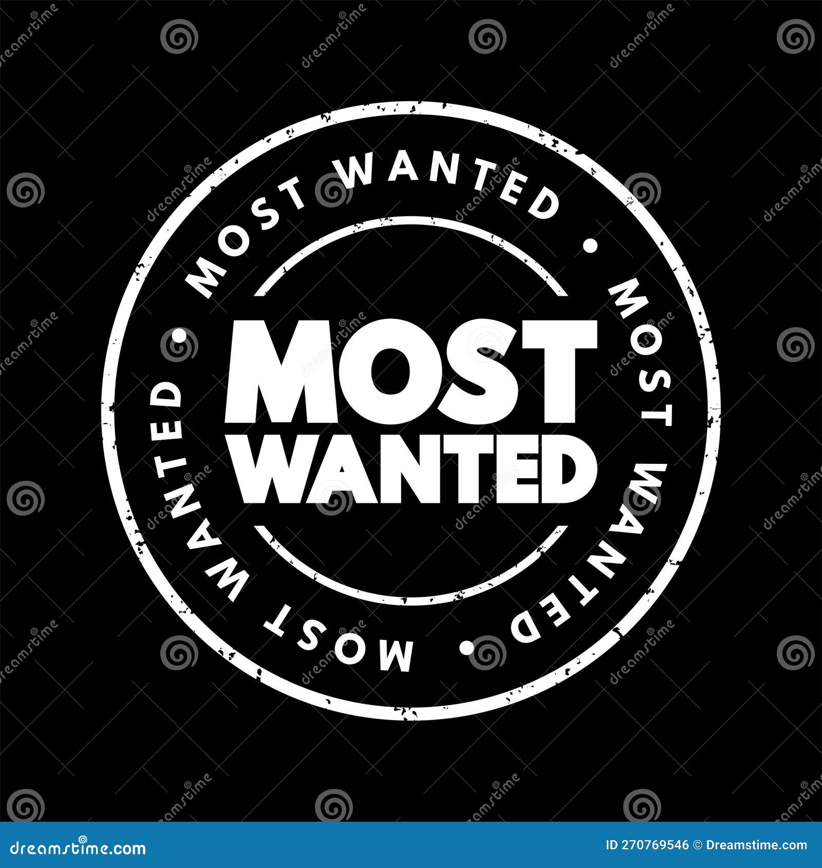 Most Wanted Text Stamp, Concept Background Stock Illustration ...