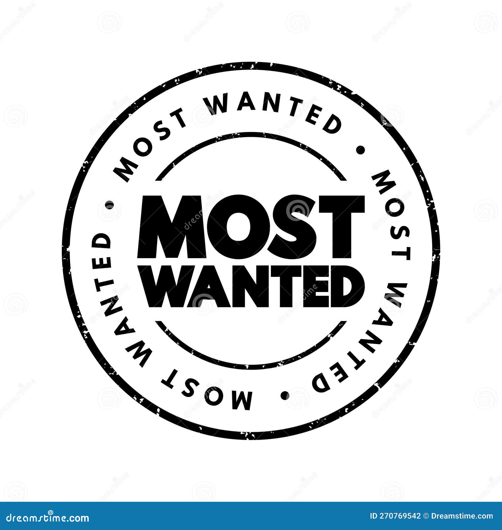Most Wanted Text Stamp, Concept Background Stock Illustration ...