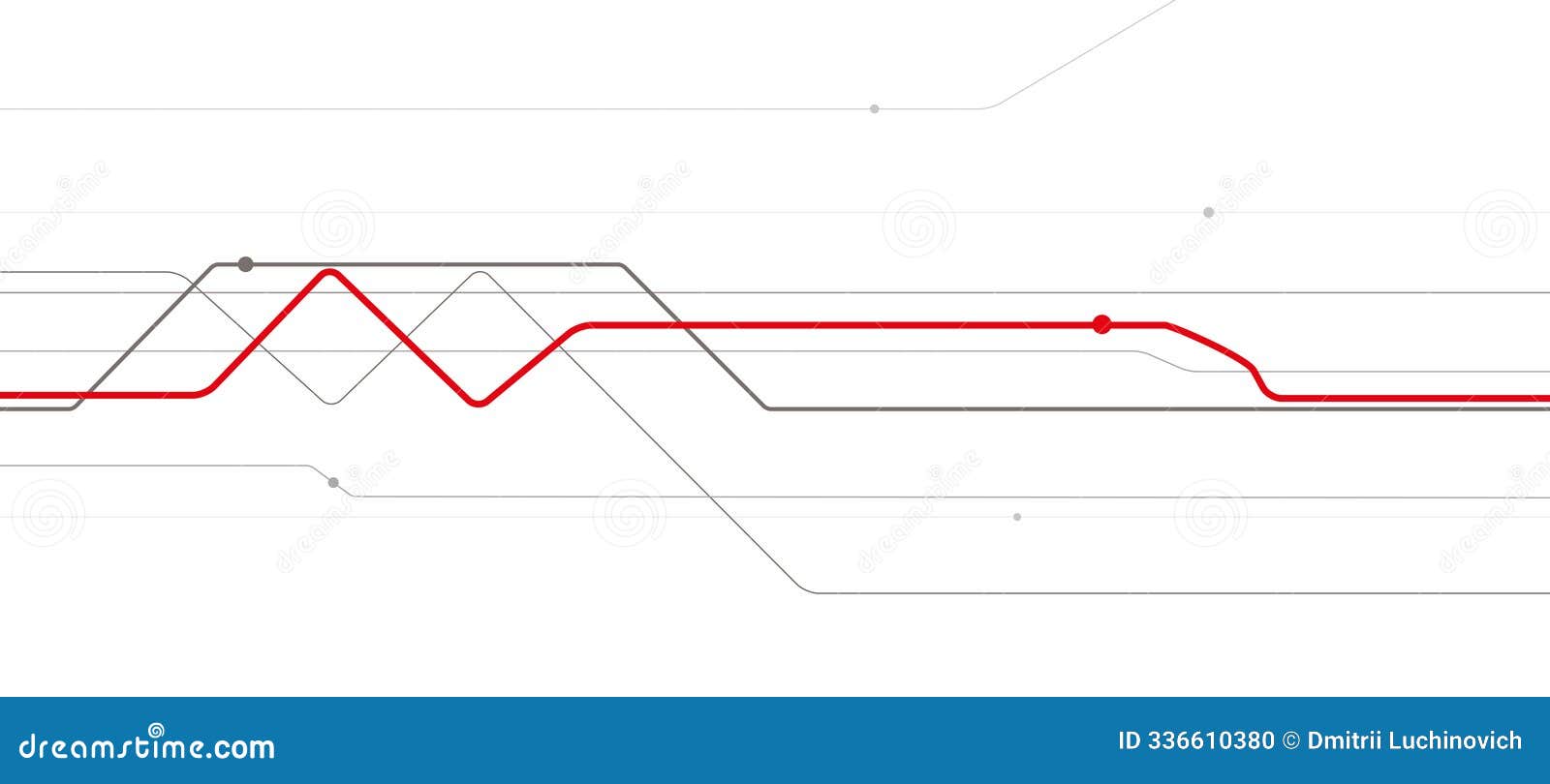Railway Transport. Railroad Bridge. Outline Abstract Illustration for ...