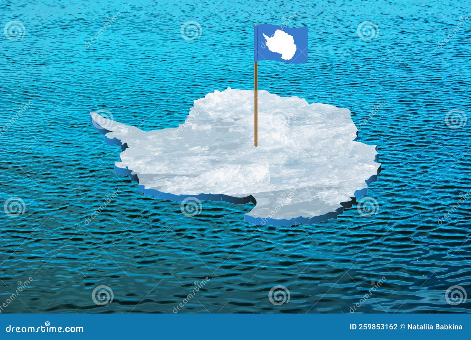 The Most Widely Used Flag of Antarctica is the Map of the Continent ...