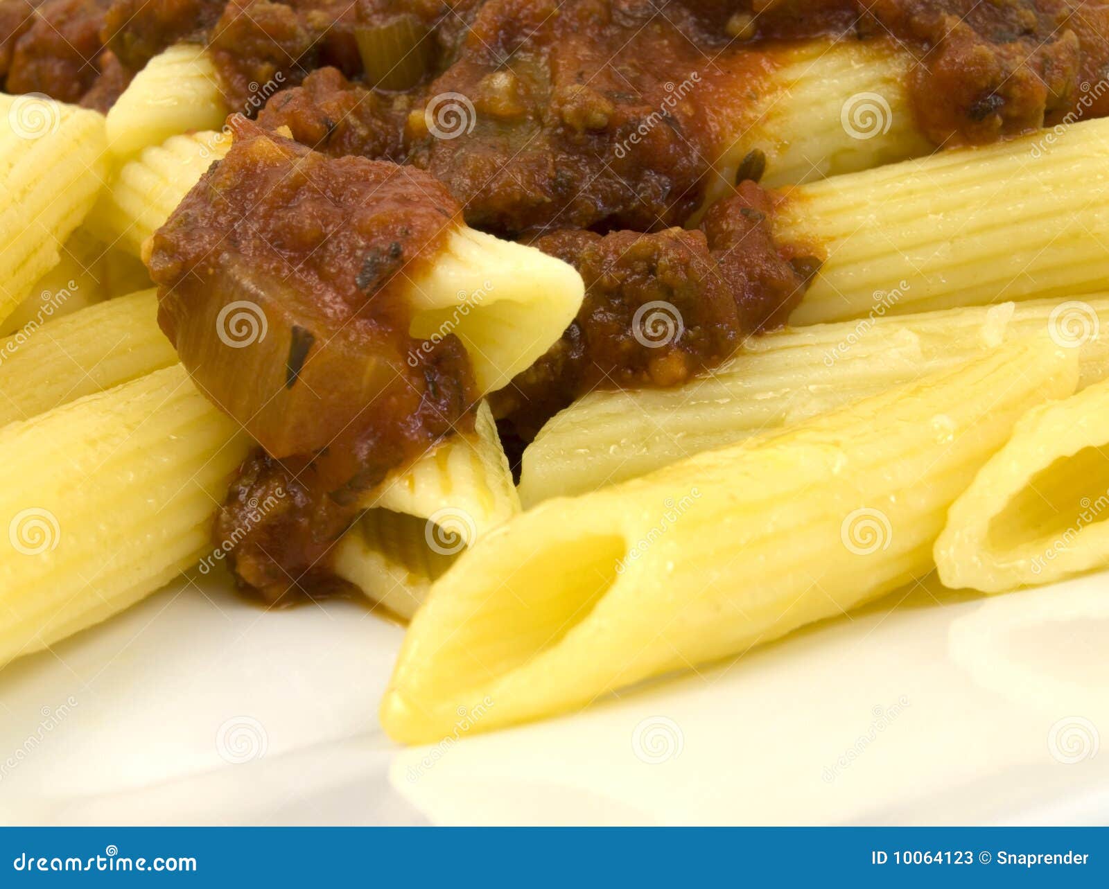 Mostacolli with Spaghetti Sauce Stock Image - Image of shot, noodles ...