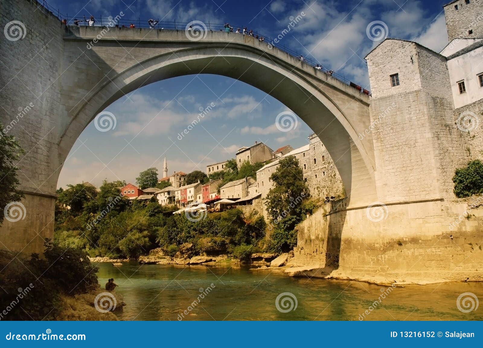 Mostar with the Famous Bridge, Bosnia Stock Photo - Image of ancient ...