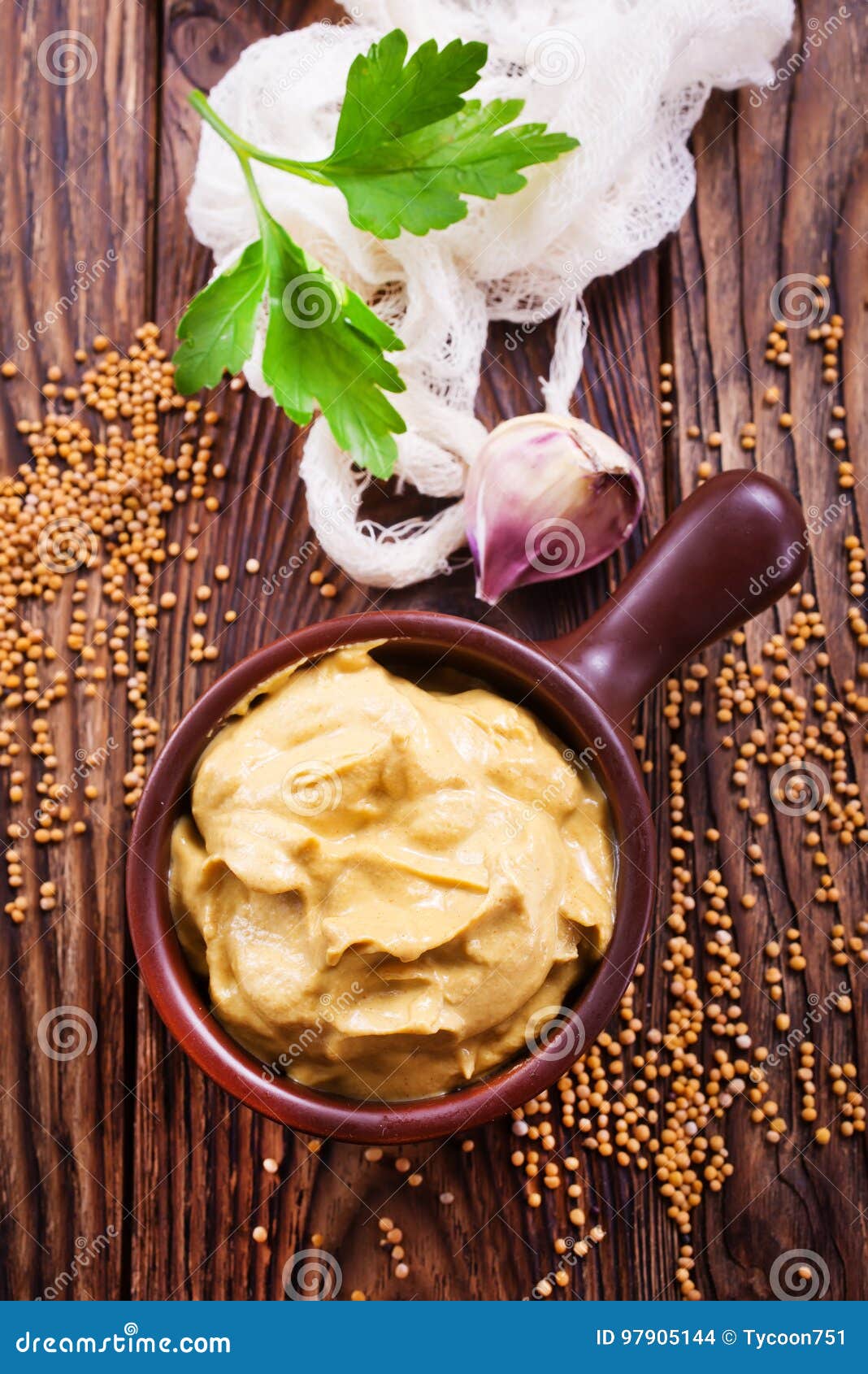 Mostarda foto de stock. Imagem de semente, receita, macro - 97905144