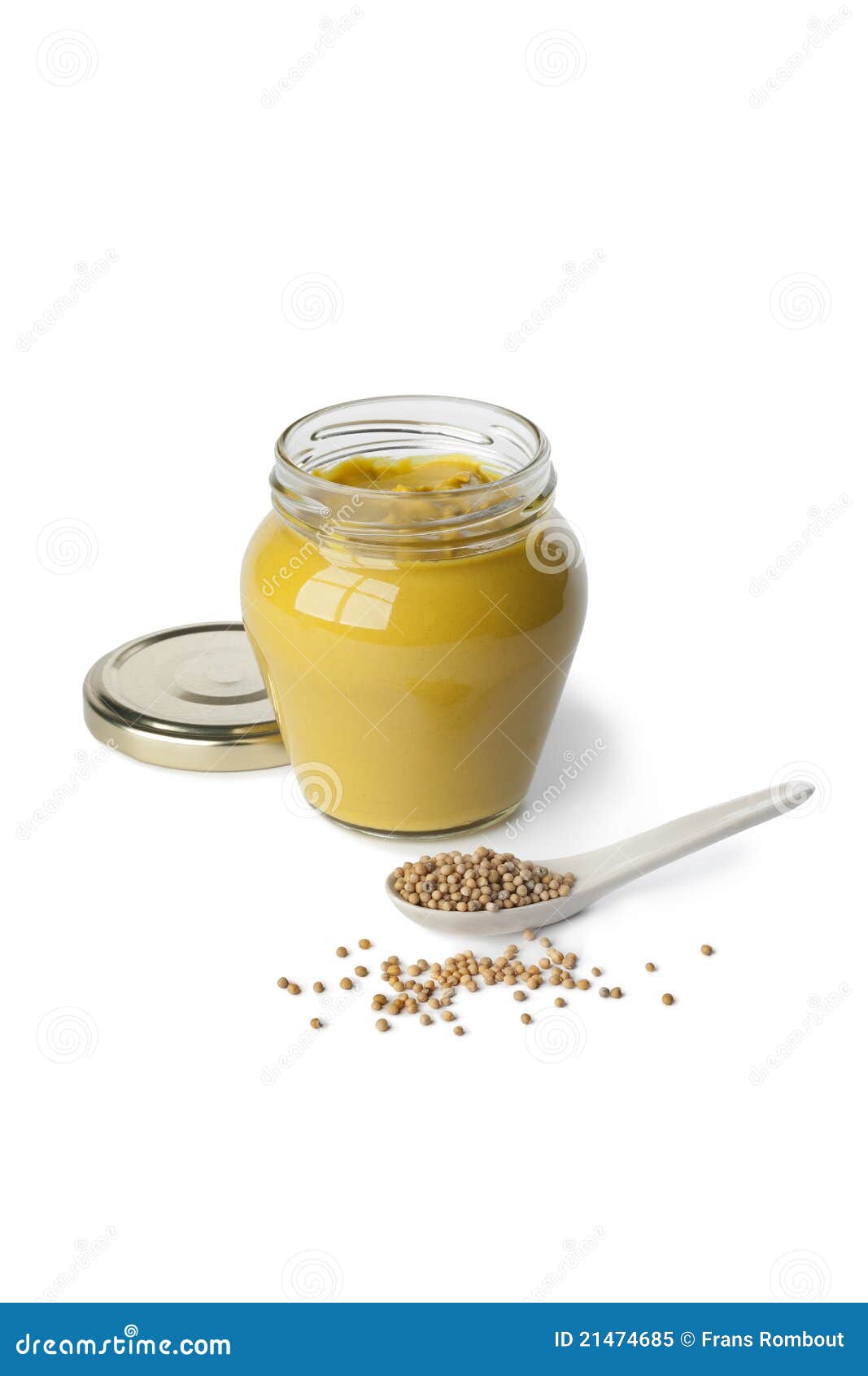 Mostarda Em Um Frasco E Em Sementes De Mostarda Imagem de Stock ...