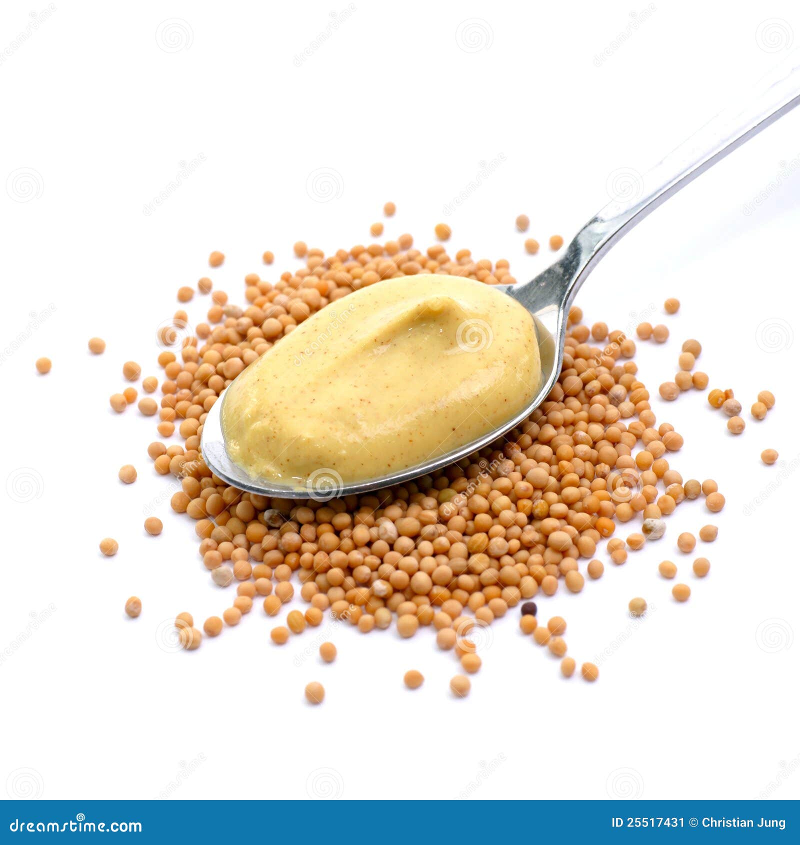 Mosterd stock afbeelding. Image of zaad, lepel, heet - 25517431