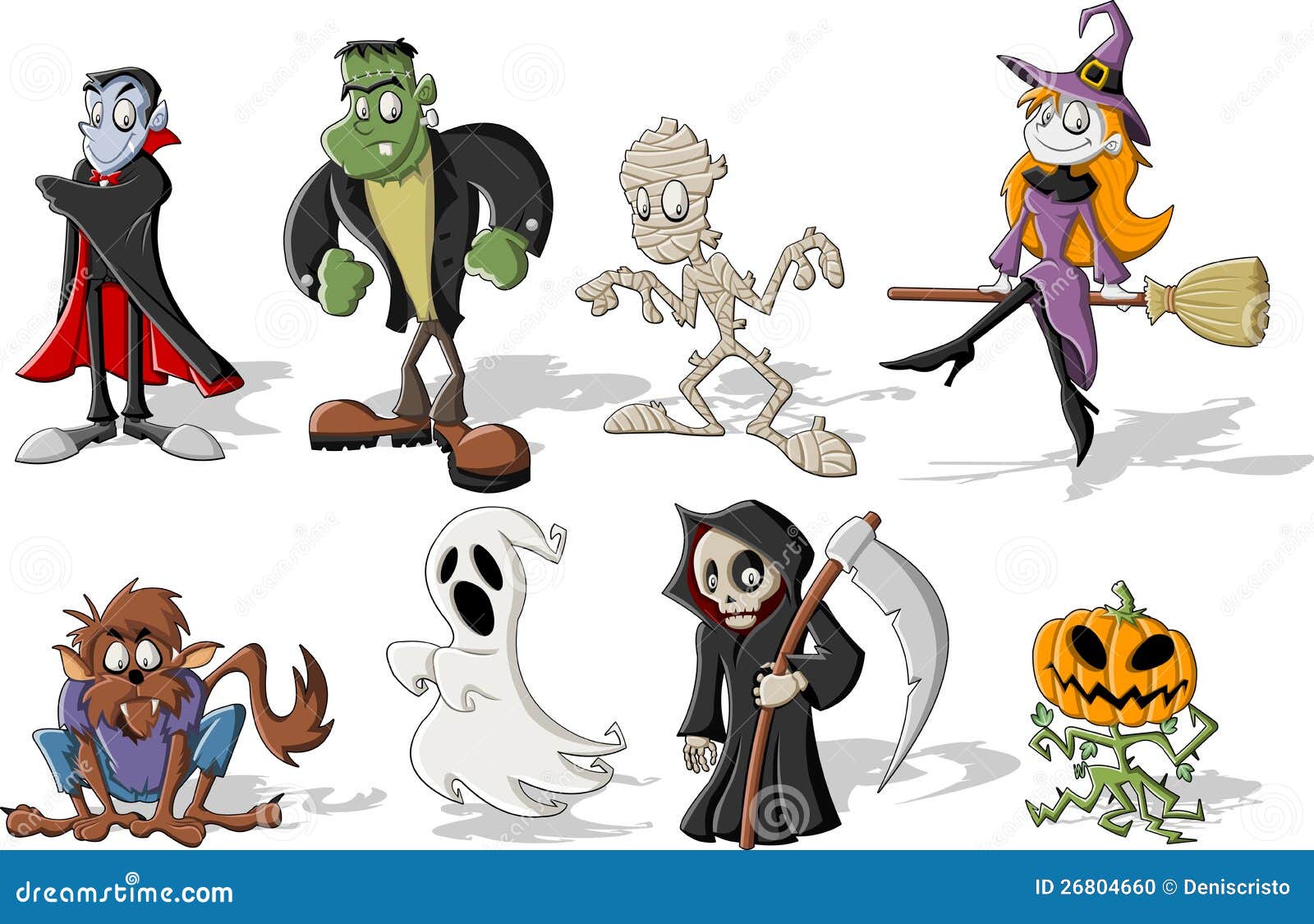 Mostri di Halloween illustrazione vettoriale. Illustrazione di ...