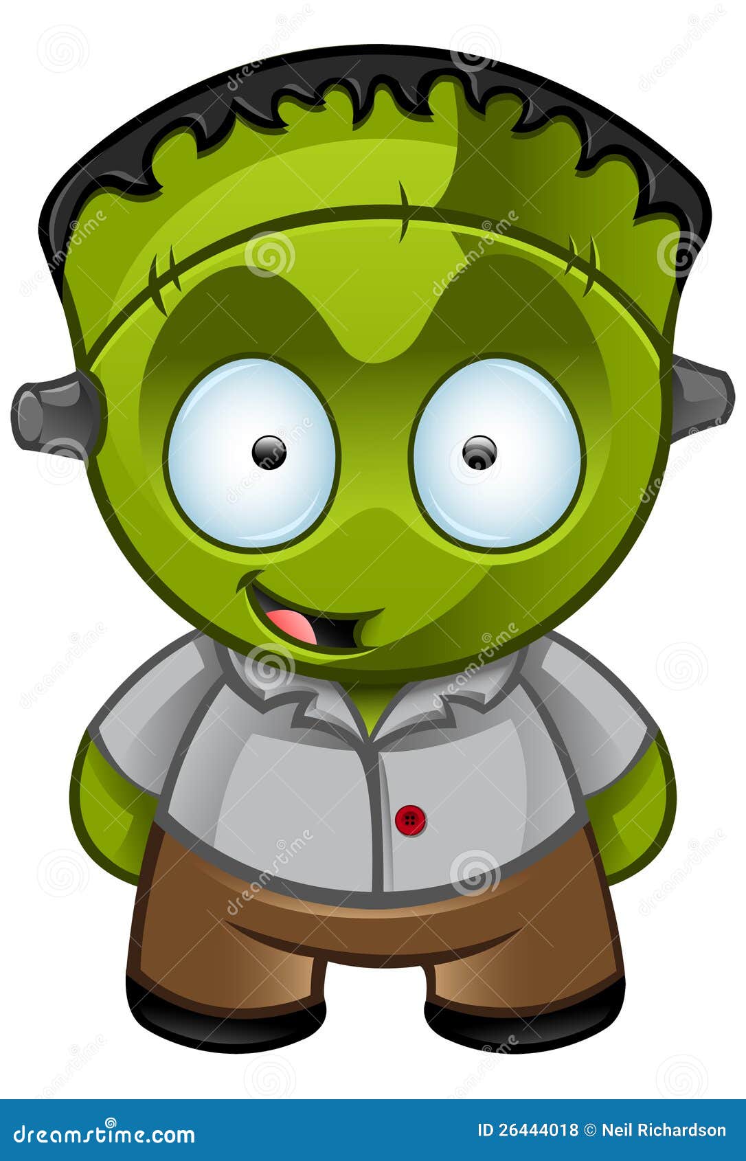 Mostro Del Frankenstein - Felice Illustrazione Vettoriale ...