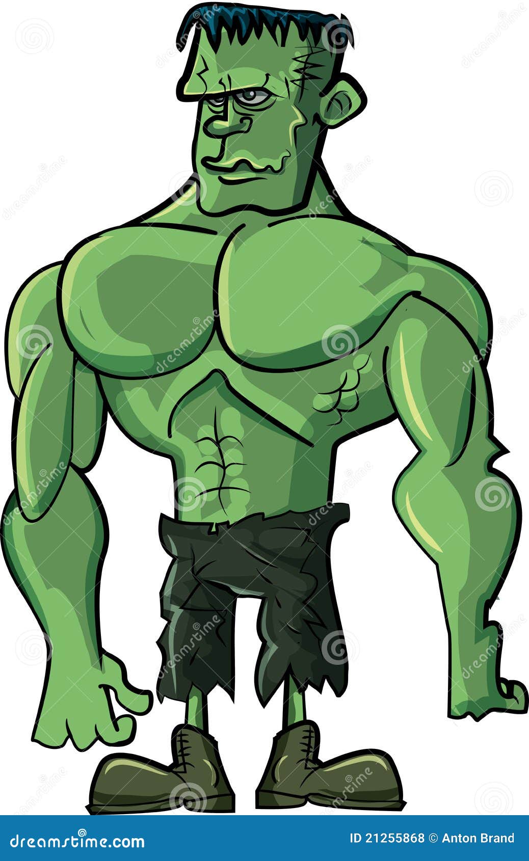 Mostro Di Frankenstein Del Fumetto Illustrazione Vettoriale ...