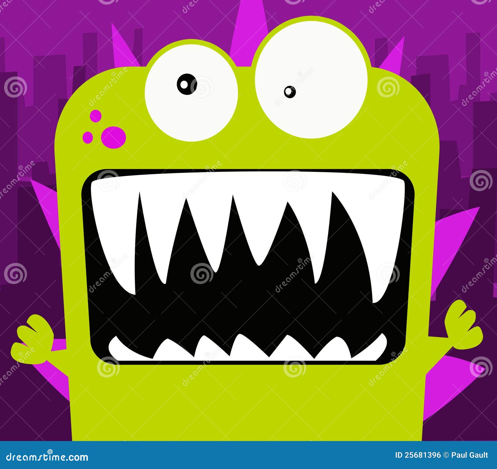 Mostro verde illustrazione di stock. Illustrazione di halloween - 25681396