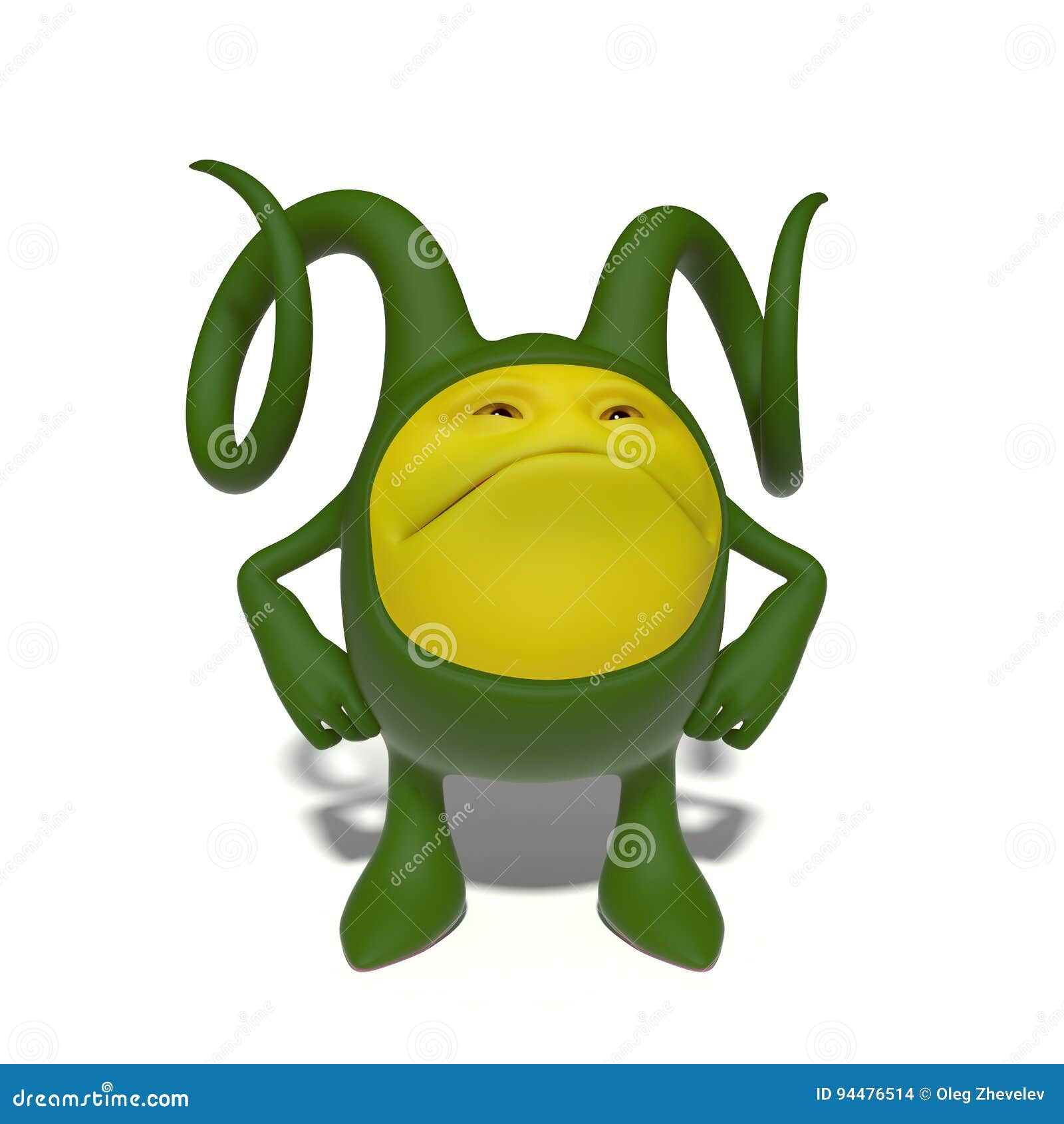 Mostro verde arrogante illustrazione di stock. Illustrazione di mostro ...