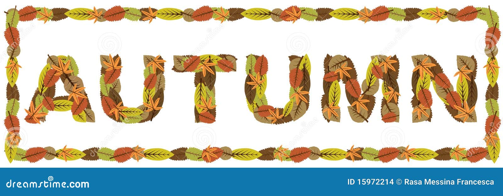 Mot d'automne illustration de vecteur. Illustration du décorez - 15972214