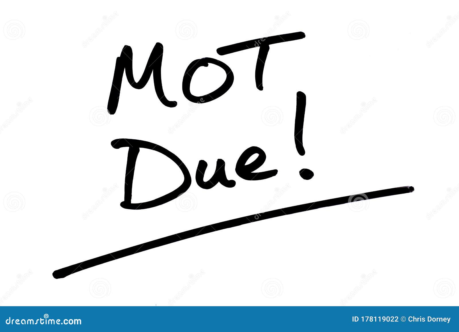 MOT Due stock illustration. Illustration of message - 178119022