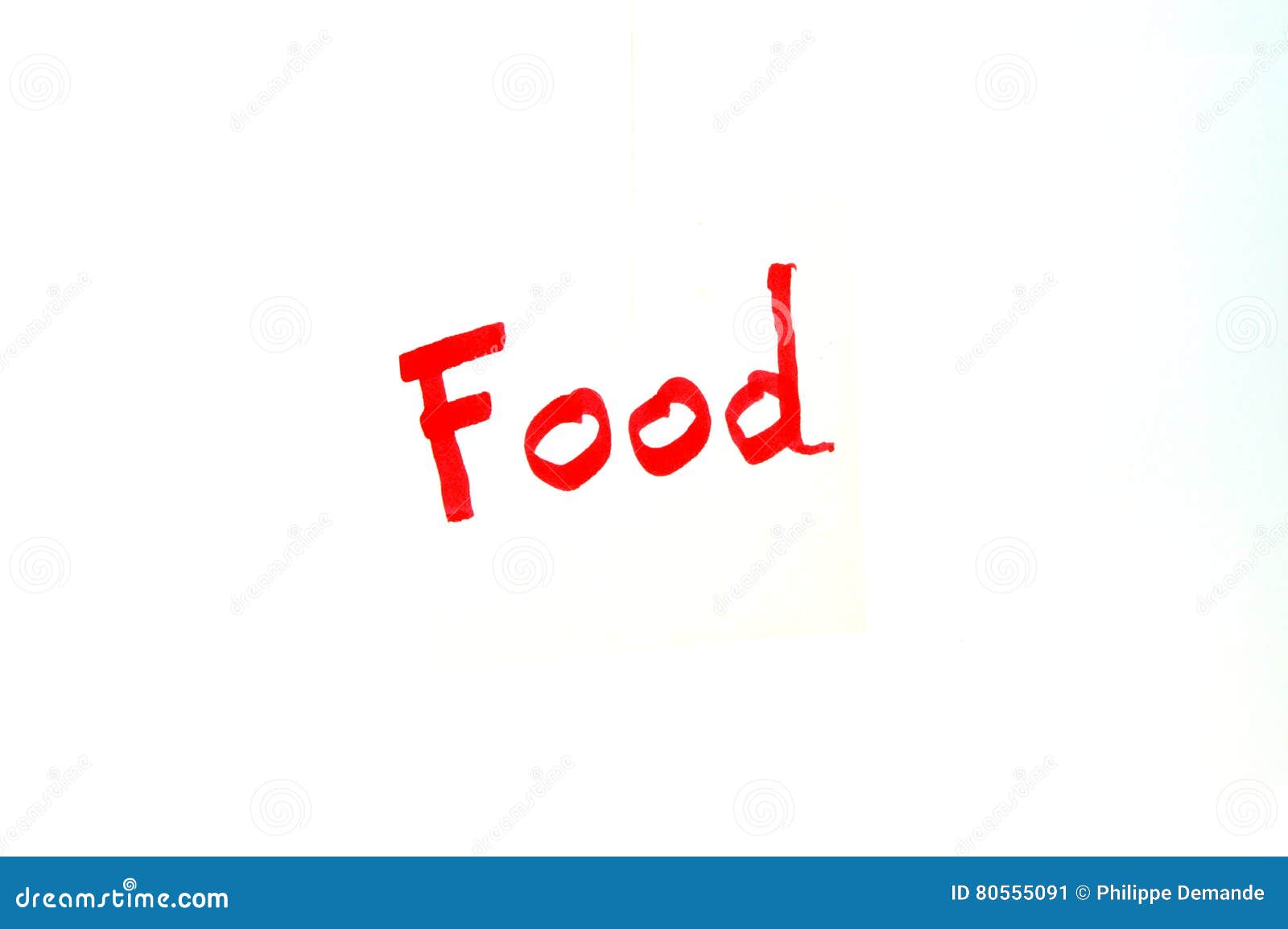 Mot Food Written in Red Letters Stock Illustration - Illustration of ...