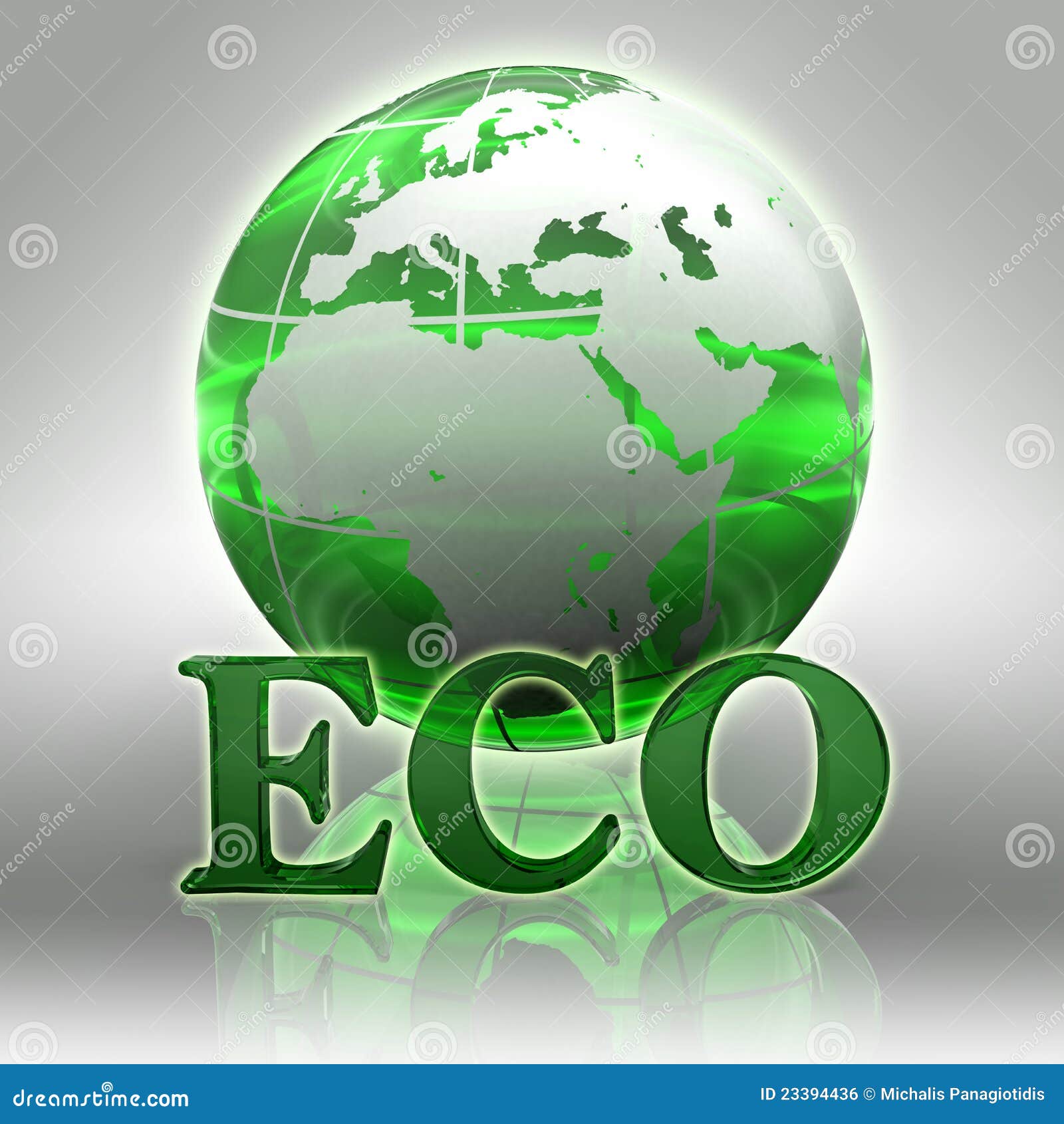 Mot Vert D'Eco Et Globe De La Terre Illustration Stock - Illustration ...