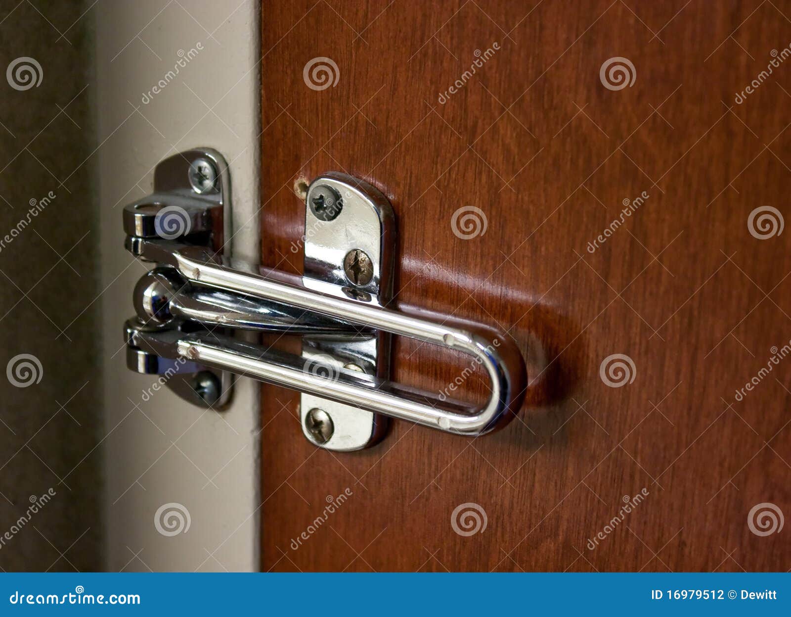 Motel door lock stock photo. Image of latch, motel, chrome - 16979512