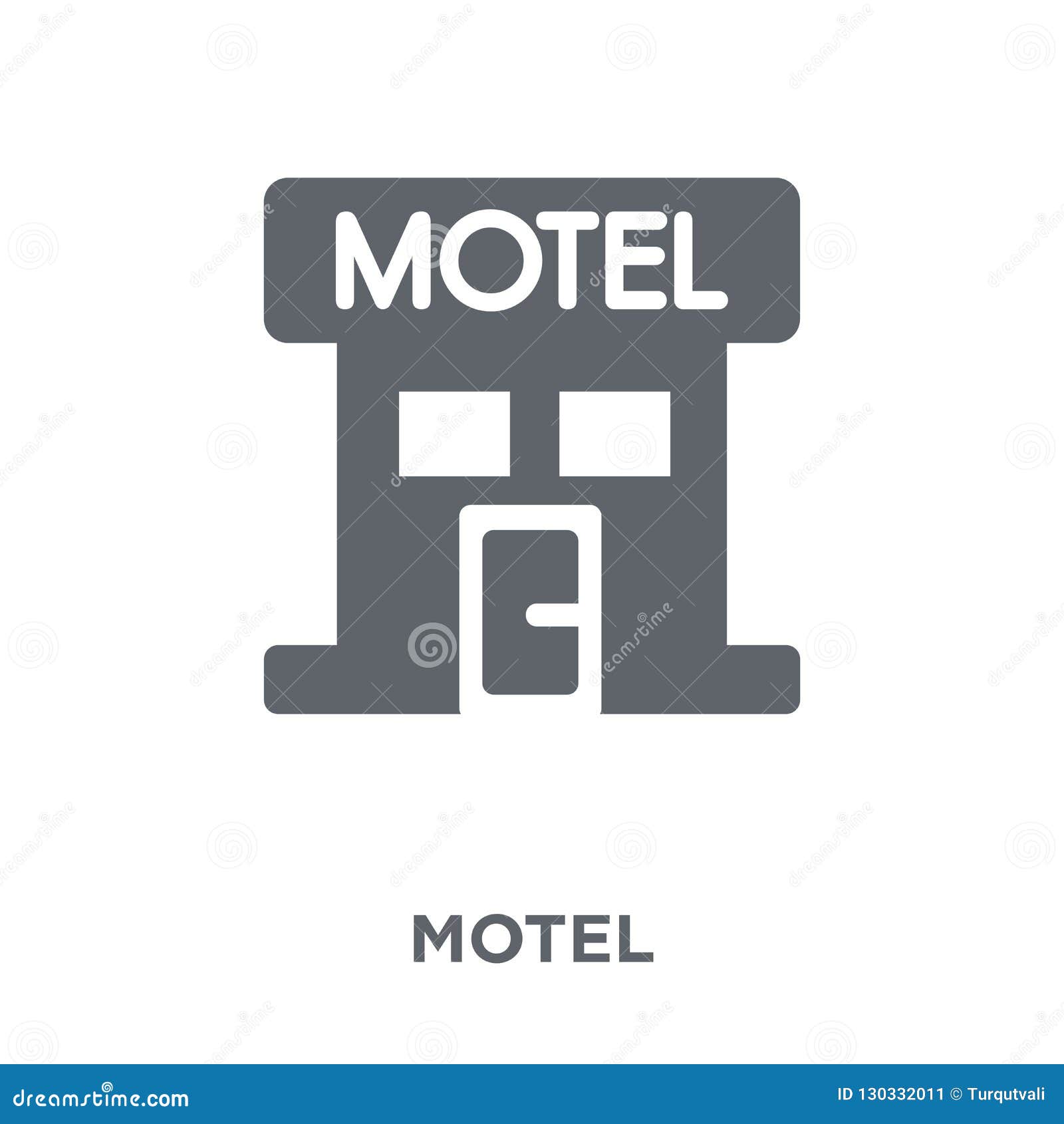 Motel Icon In Trendy Design Style. Motel Icon Isolated On White ...