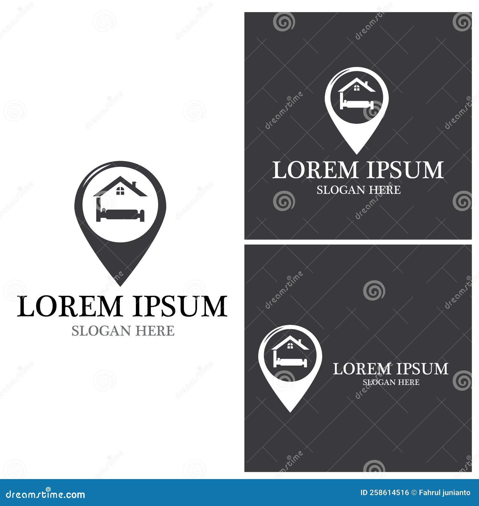 Motel Icon and Symbol Vector Template Stock Illustration - Illustration ...