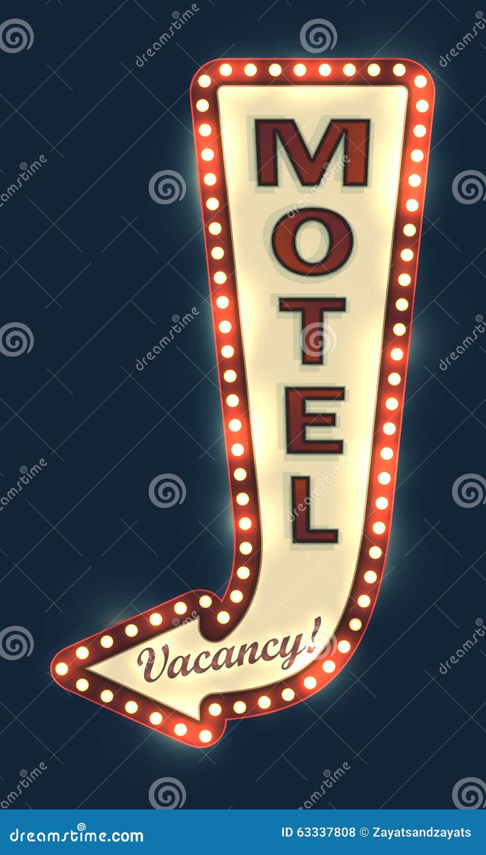 Motel road sign stock vector. Illustration of hotel, billboard - 63337808