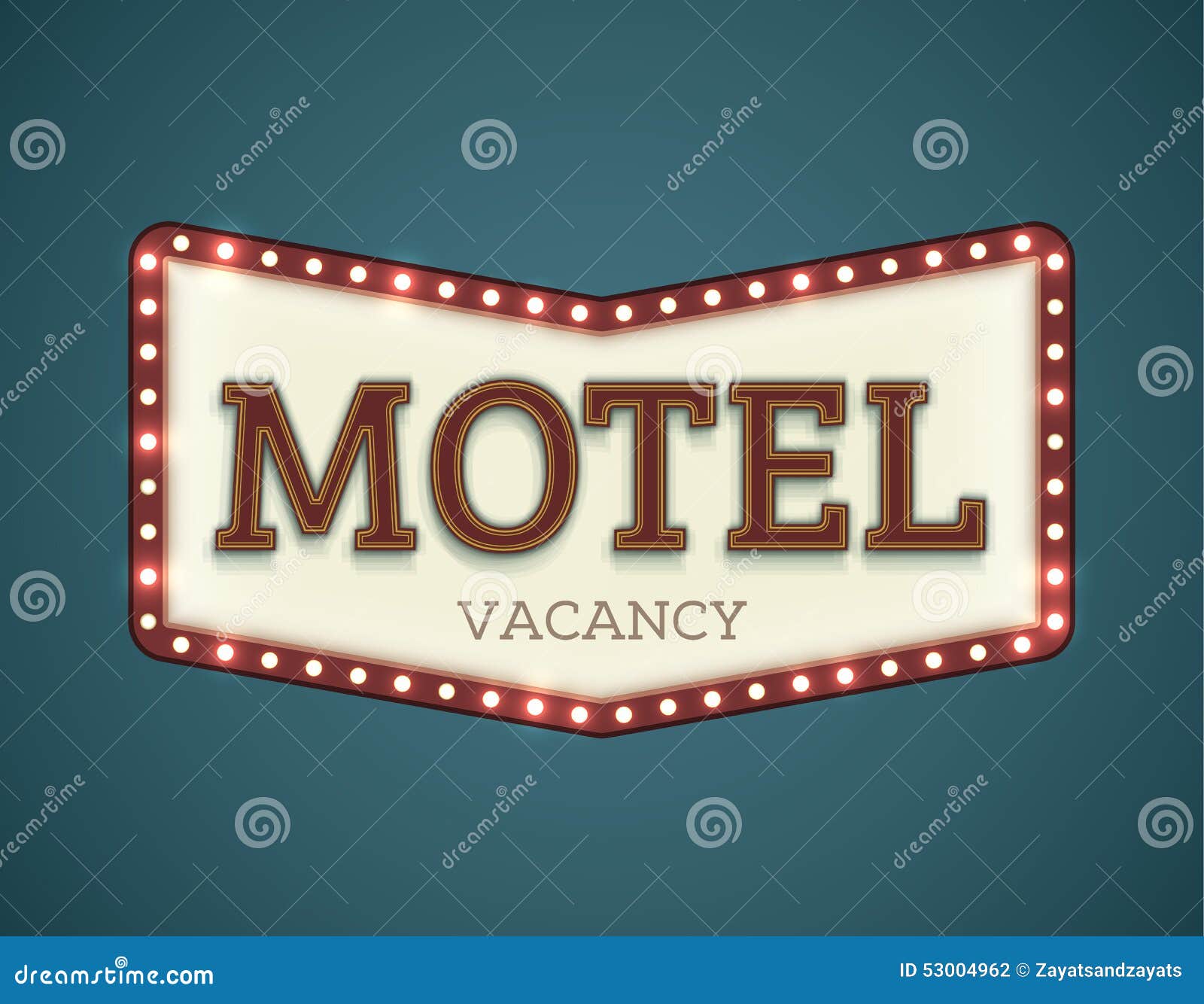 Motel roadsign stock vector. Illustration of style, advertise - 53004962