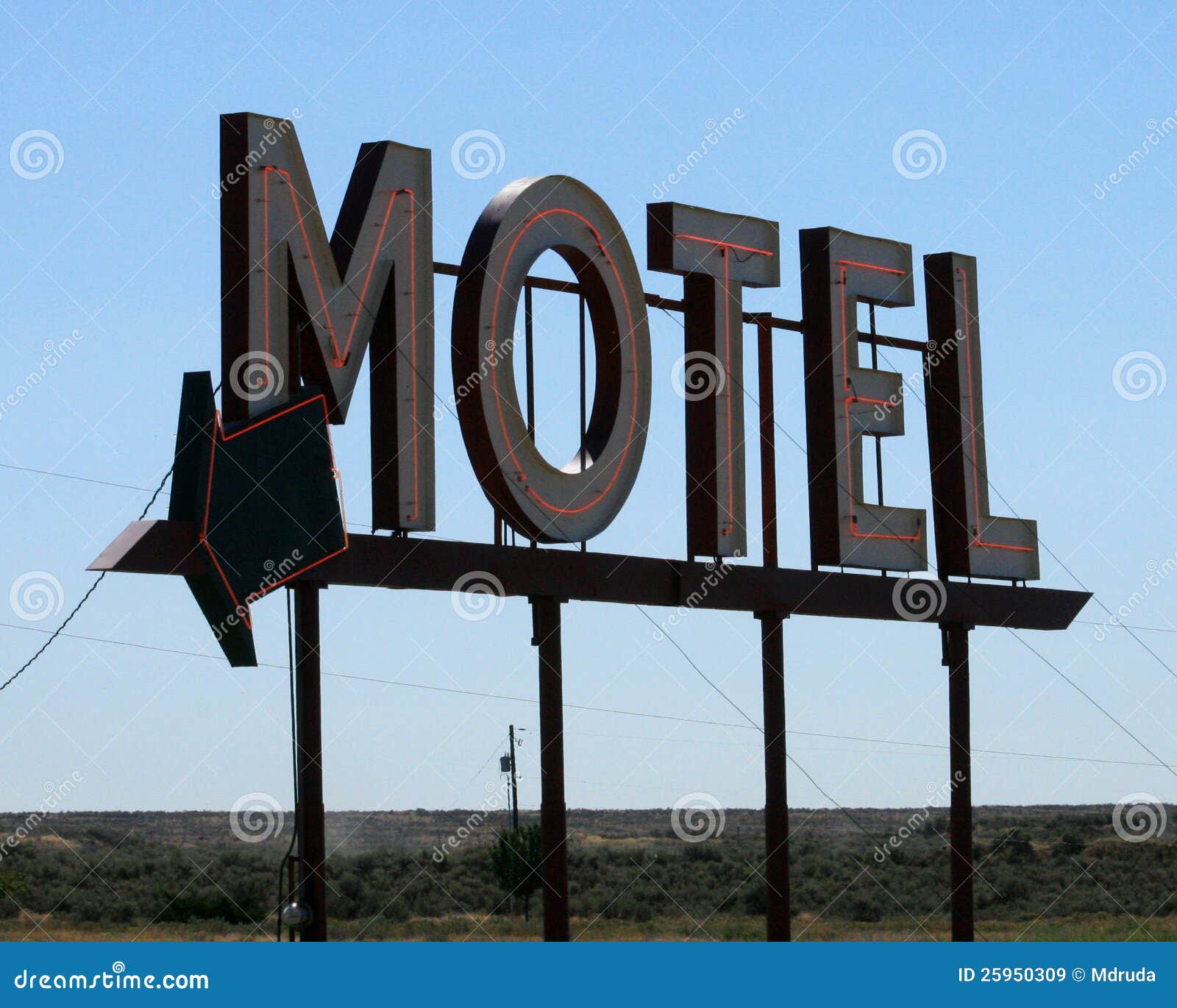 Motel Sign stock image. Image of motel, light, metal - 25950309