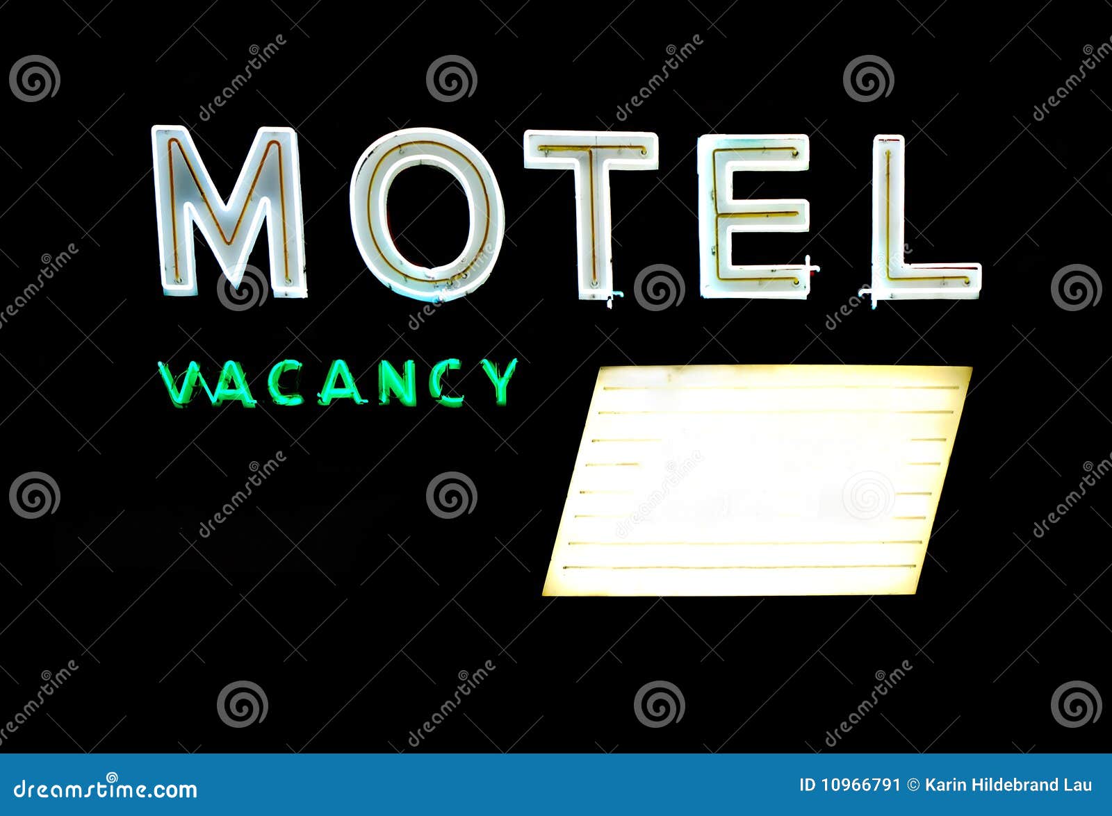 Motel Sign with Board stock image. Image of blank, advertise - 10966791