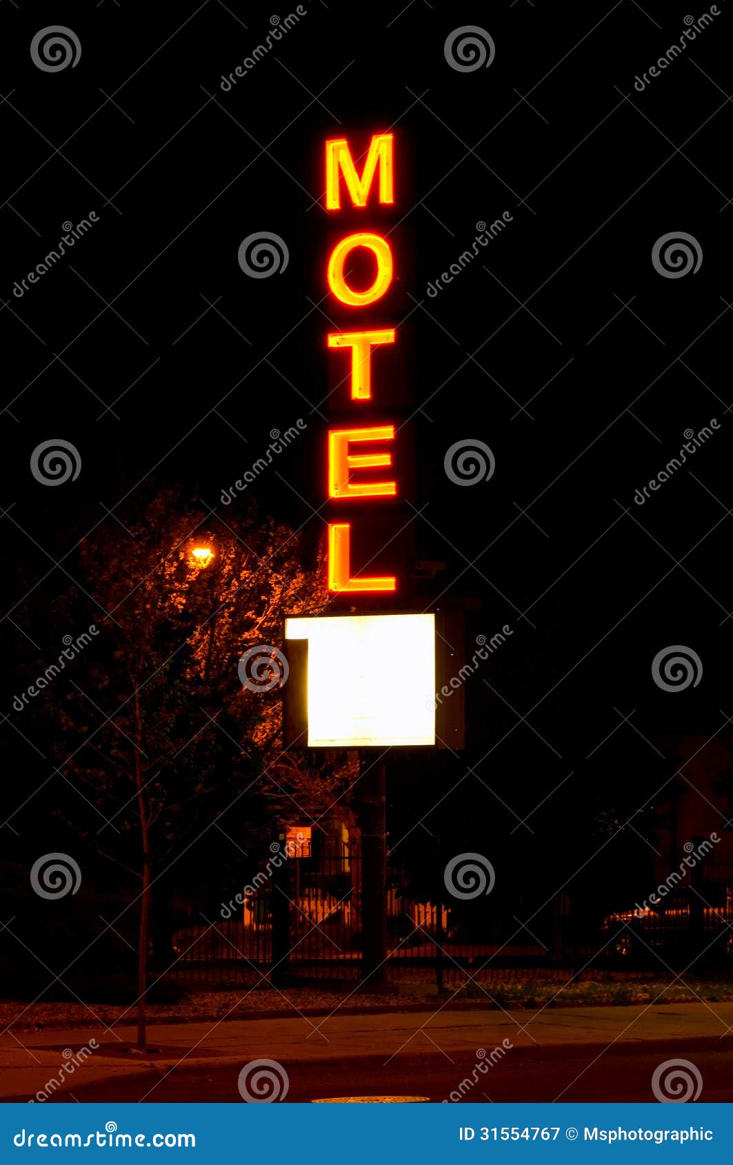 Motel sign at night stock image. Image of blank, tourism - 31554767