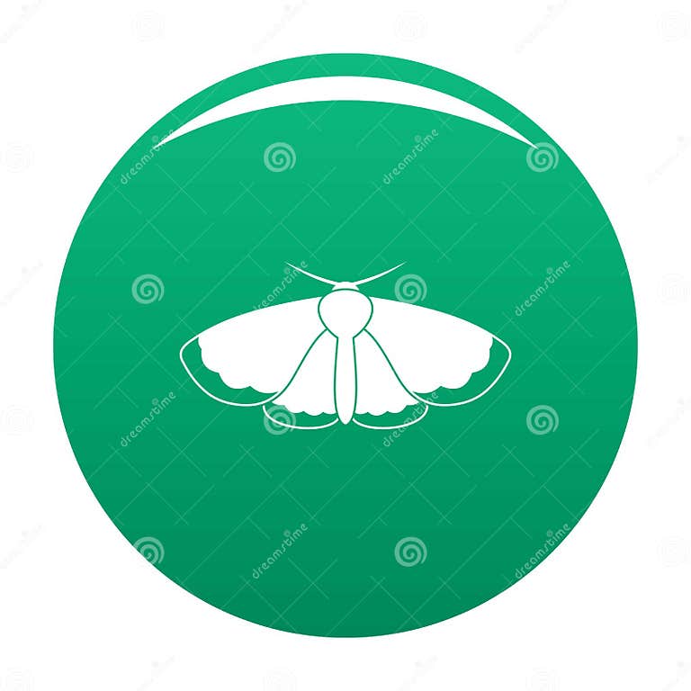 Moth icon vector green stock vector. Illustration of light - 123937814