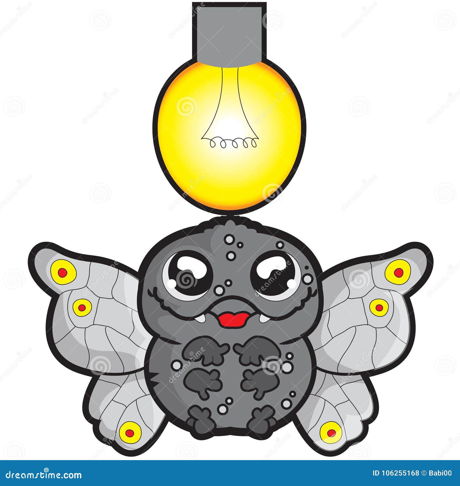 Moth stock vector. Illustration of macro, head, colorful - 106255168