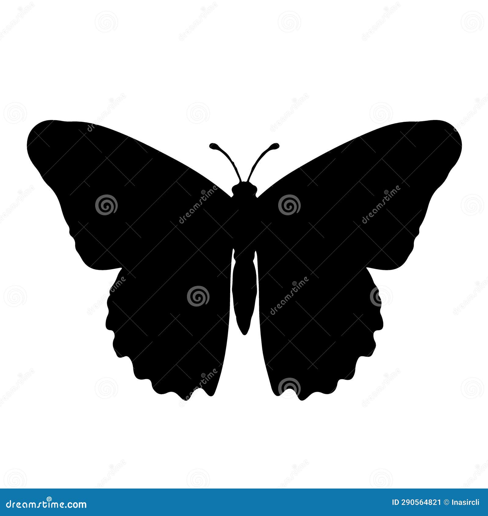 Moth Silhouette Cartoon Vector | CartoonDealer.com #264352373