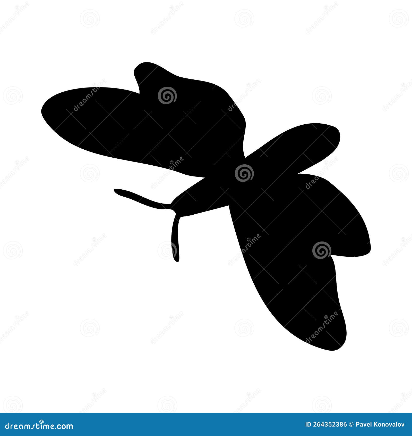 Moth Silhouette Vector Illustration | CartoonDealer.com #264352386