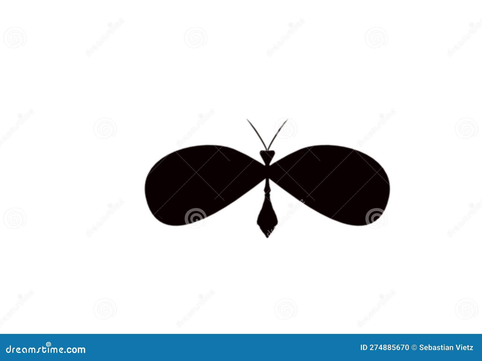 Moth silhouette stock illustration. Illustration of insect - 274885670