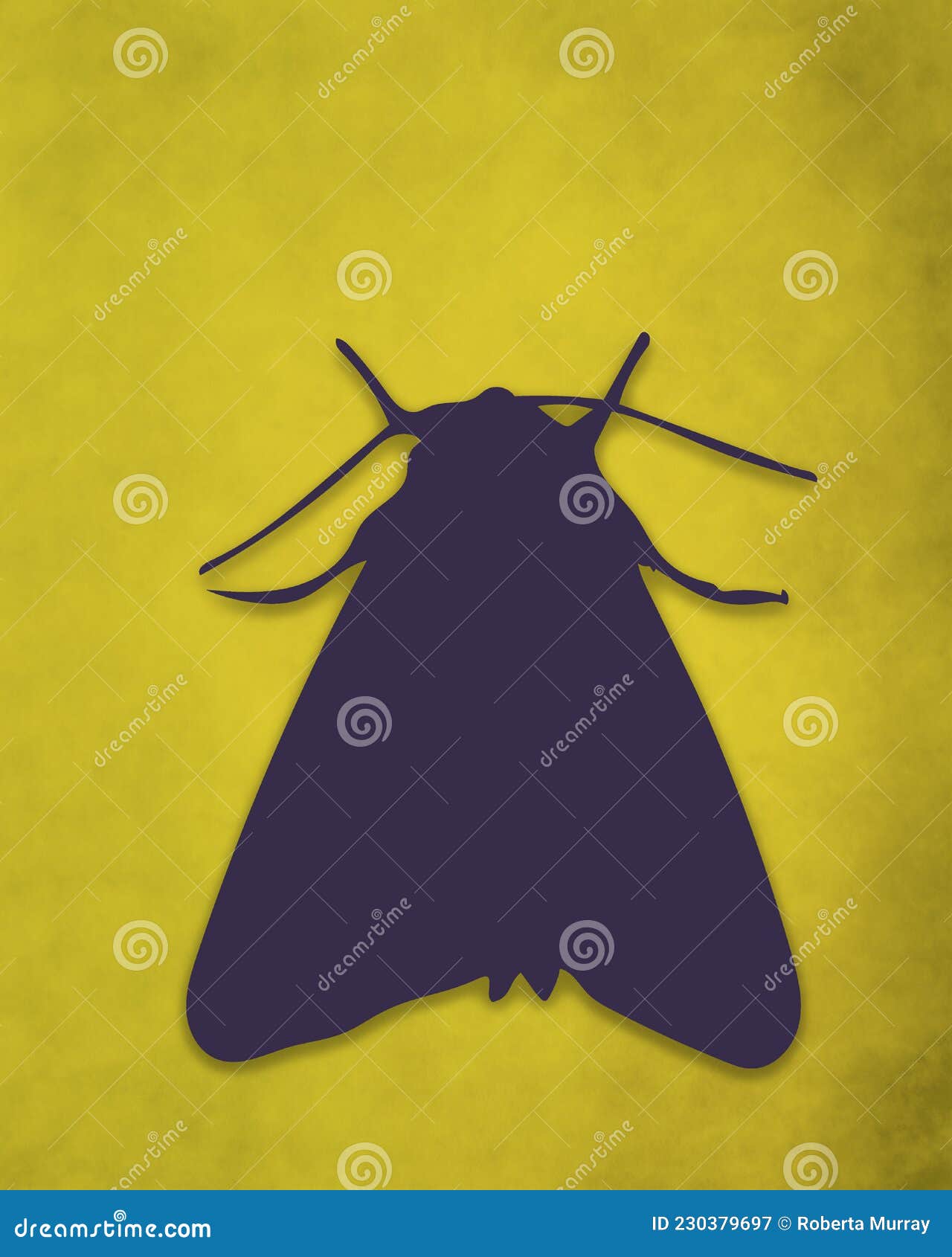 Moth Silhouette. Hand Vector Illustration. Isolated On White Background ...