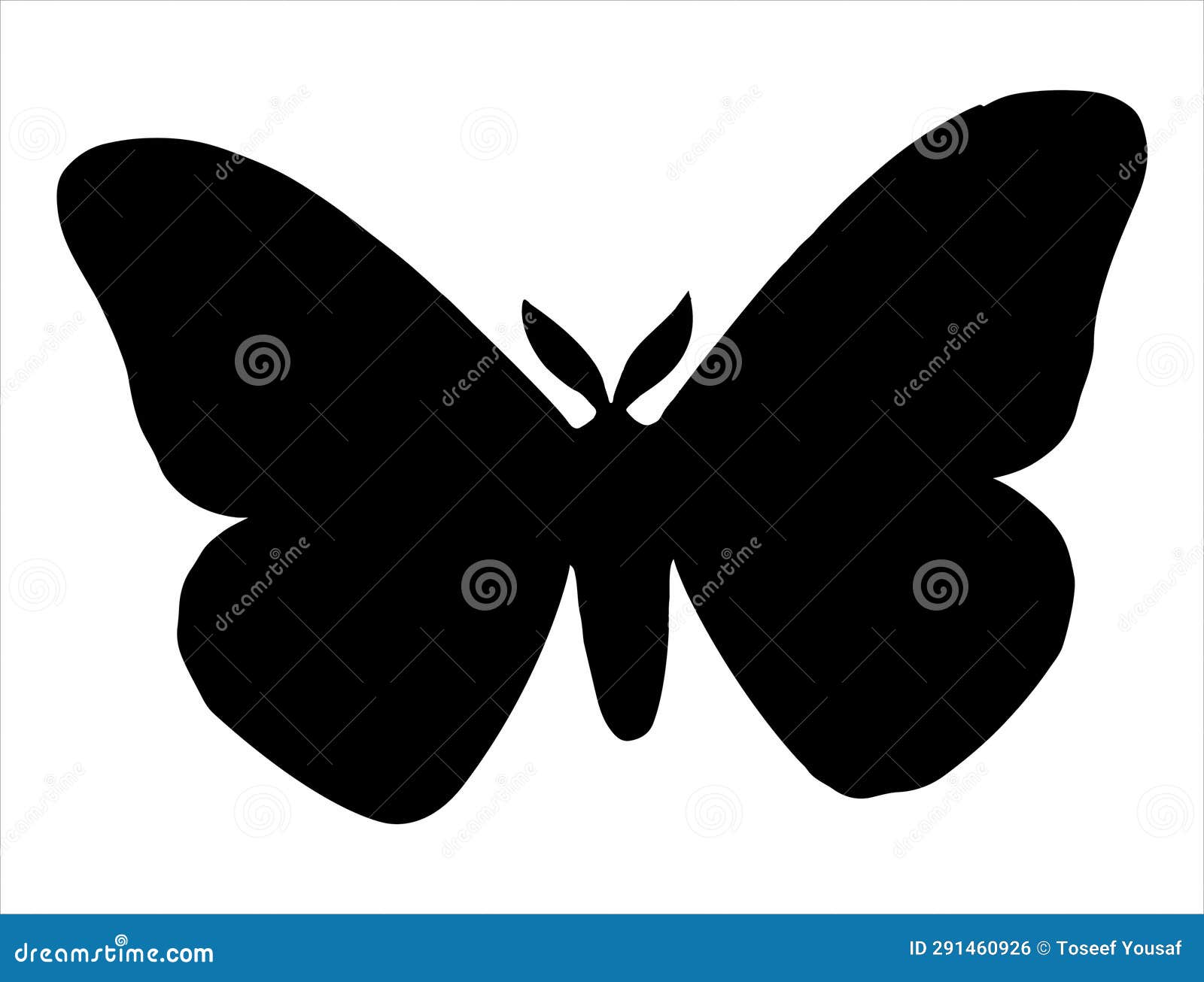 Moth Silhouette on White Background Stock Vector - Illustration of ...