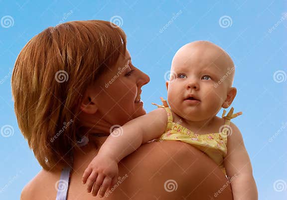 Mother and baby stock image. Image of childhood, amazing - 1034565