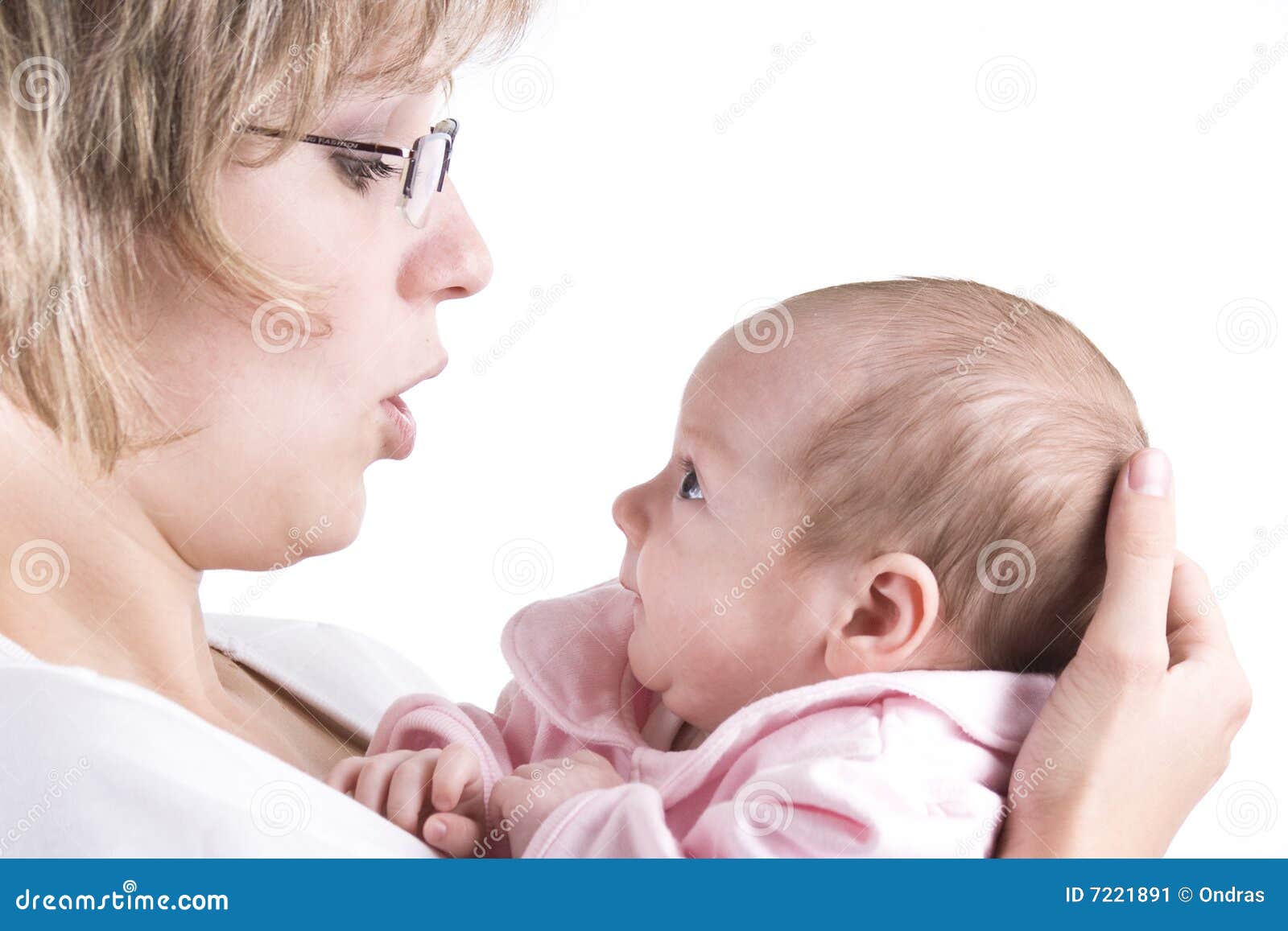 Mother and Baby Communicating Stock Image - Image of detail, girl: 7221891