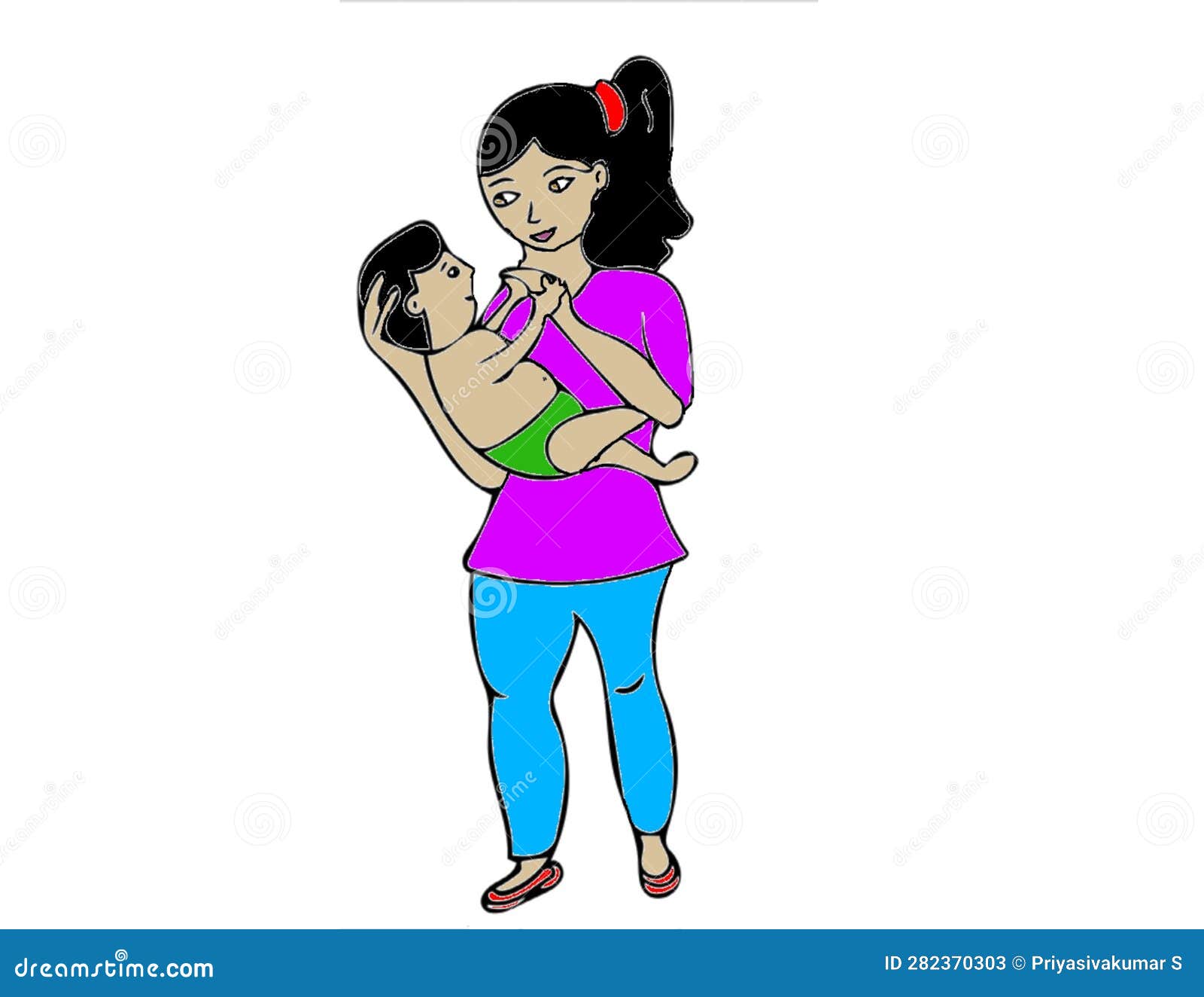 Mother with Baby Cuddling in Her Hands - 1 Stock Image - Image of hands ...