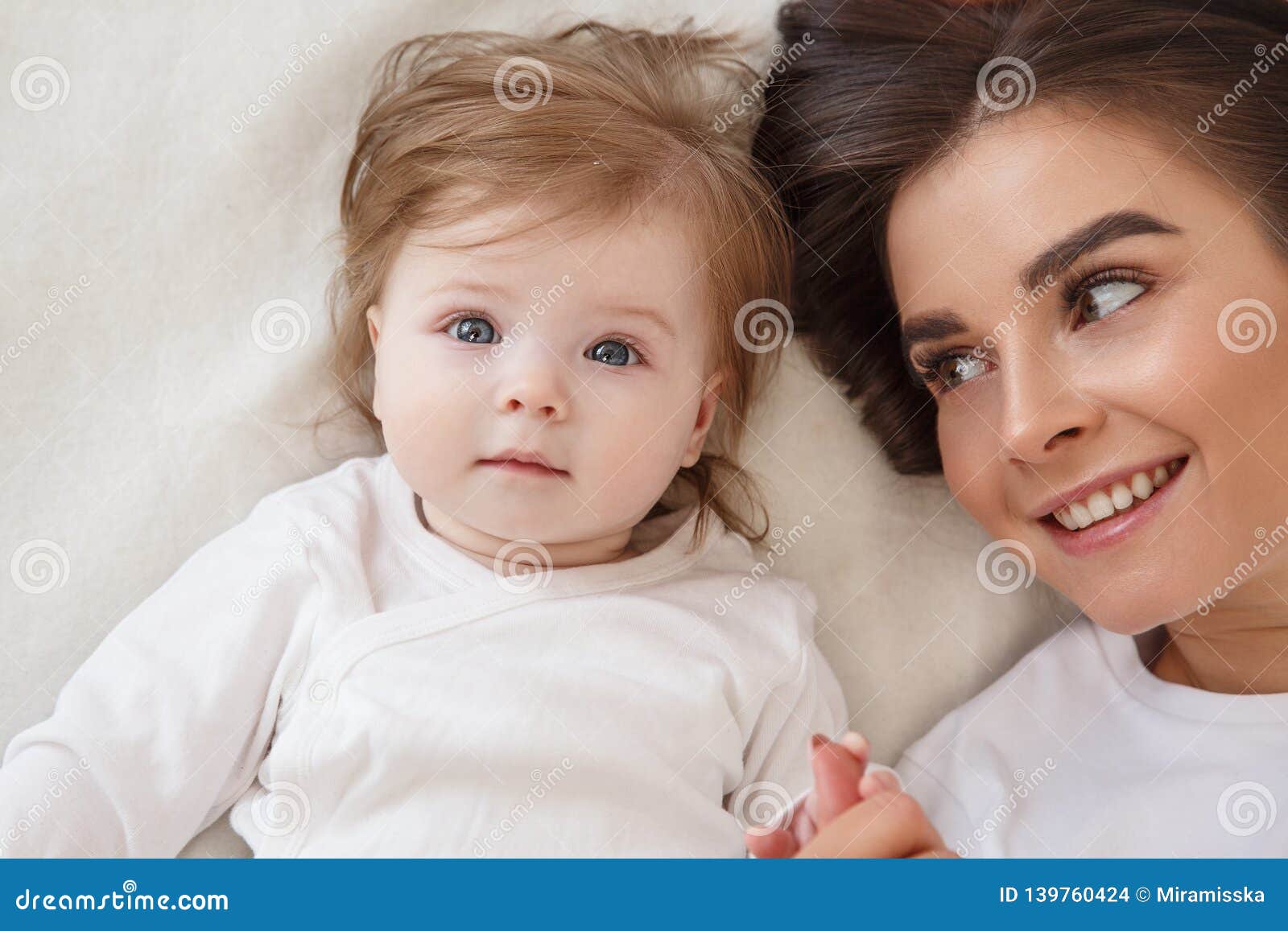 Mother, baby and love stock photo. Image of bedroom - 139760424