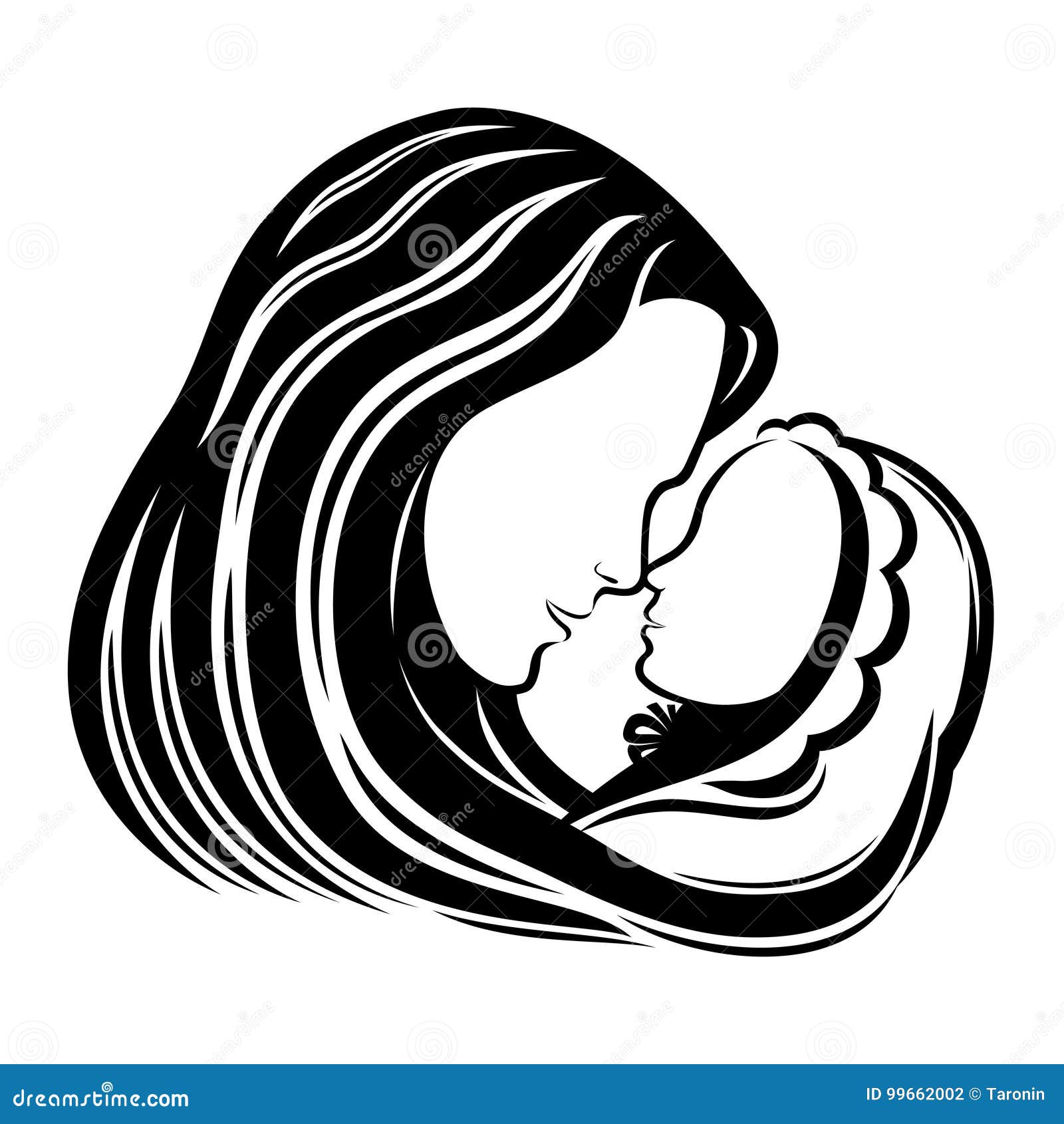 Mother and baby. stock vector. Illustration of love, child - 99662002