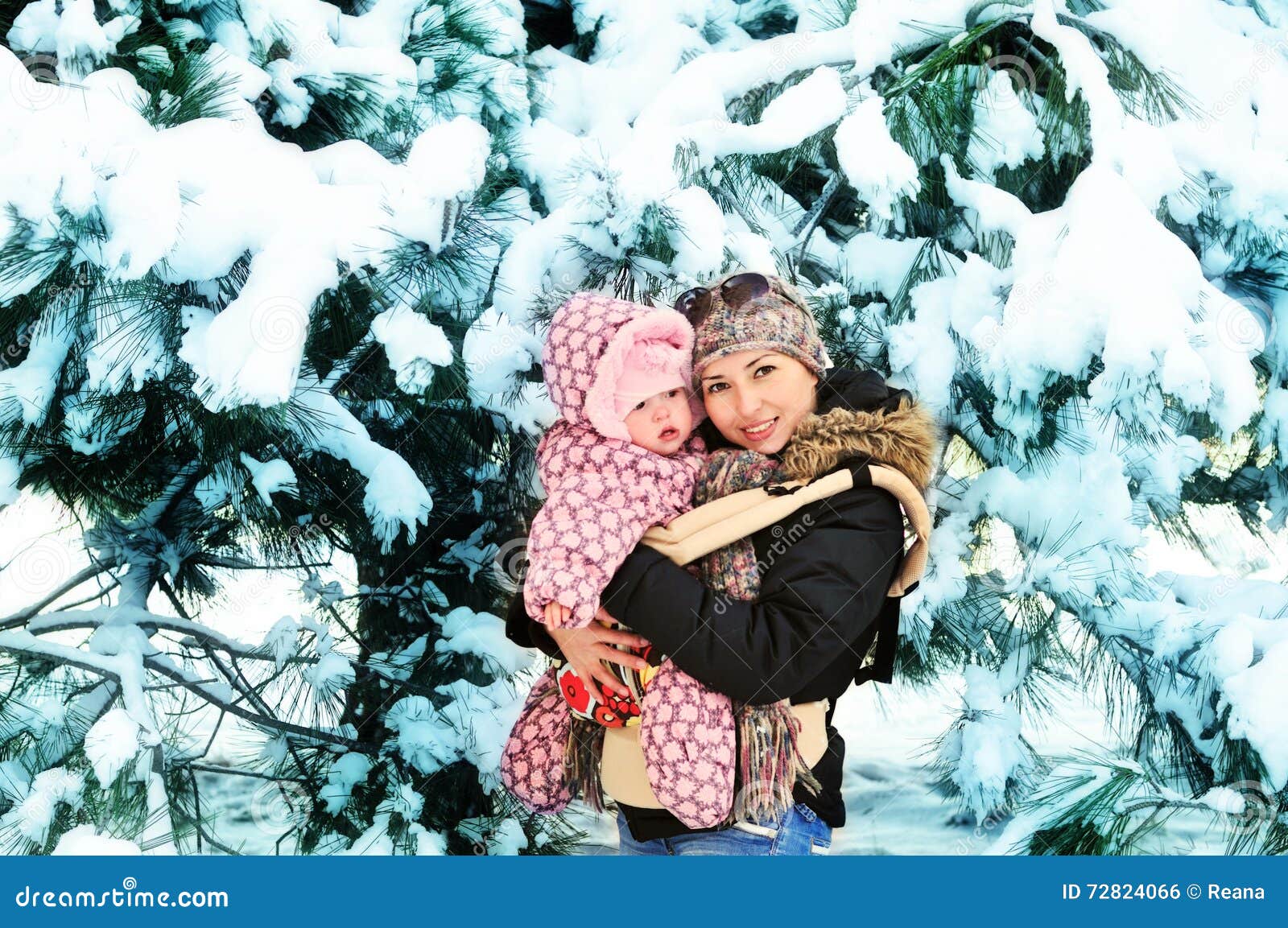Mother with baby in winter stock photo. Image of baby - 72824066
