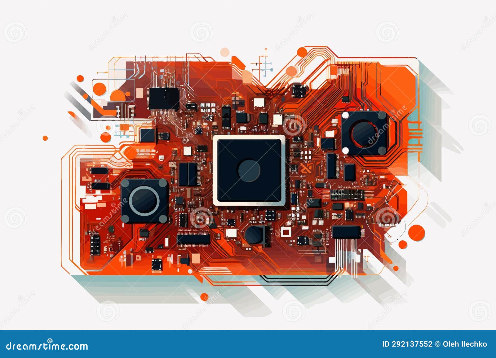 Mother Board Vector Flat Minimalistic Isolated Vector Style ...