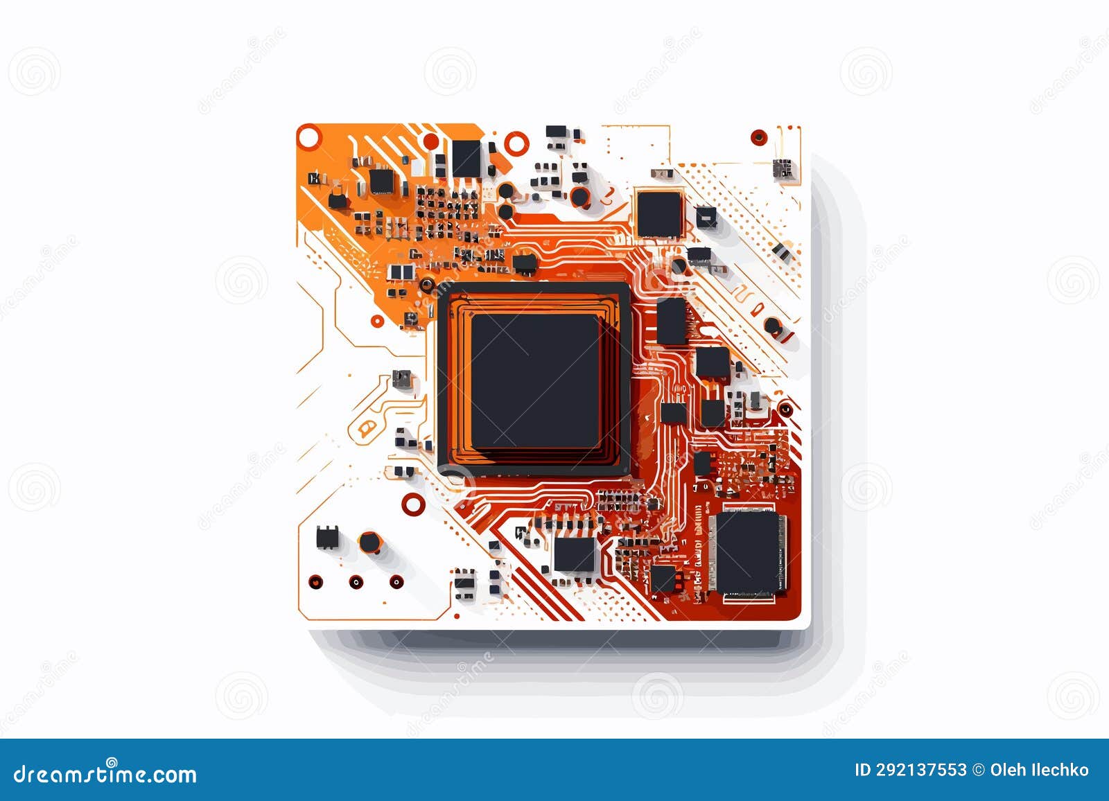 Mother Board Vector Flat Minimalistic Isolated Vector Style ...