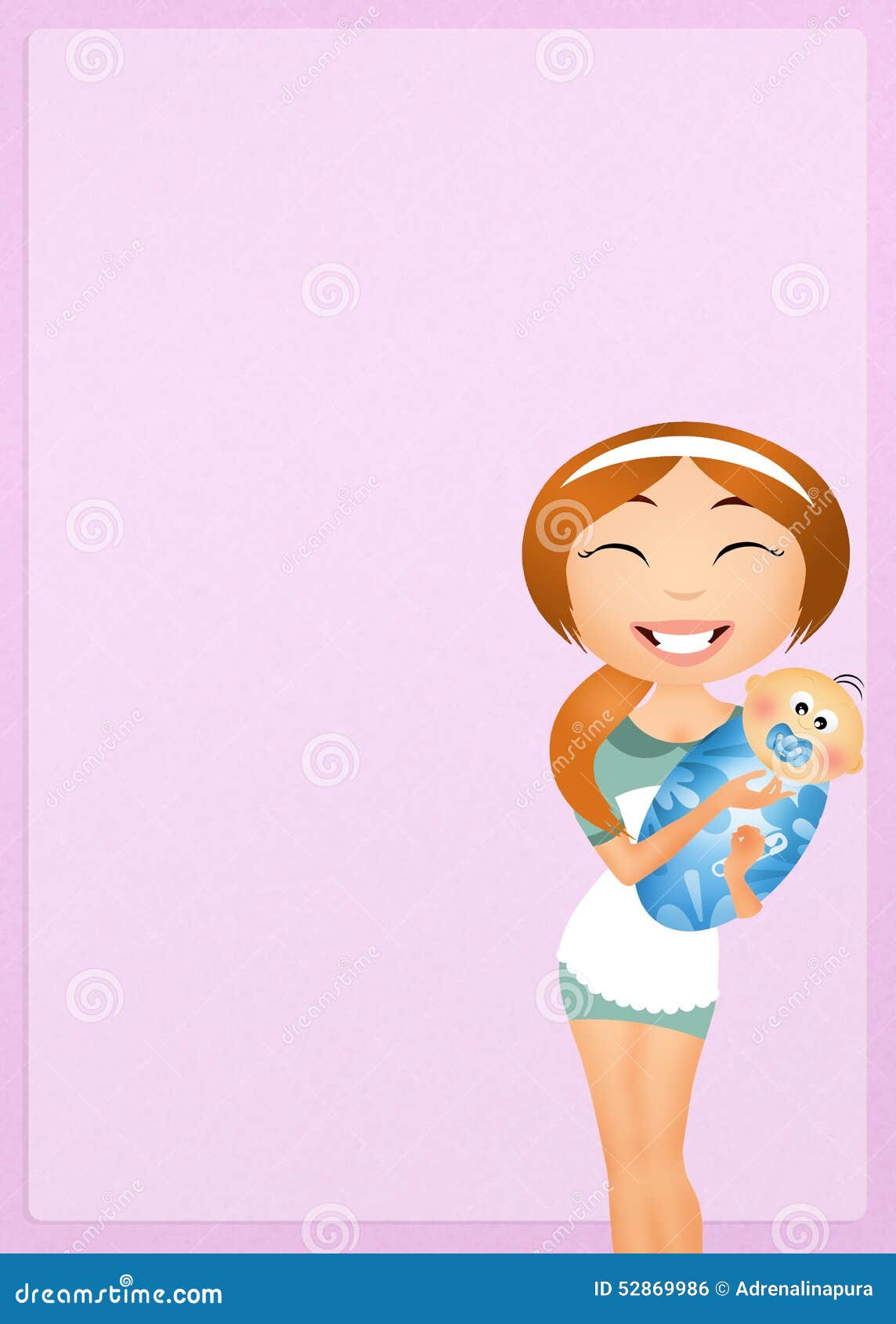 Mother cartoon stock illustration. Illustration of woman - 52869986