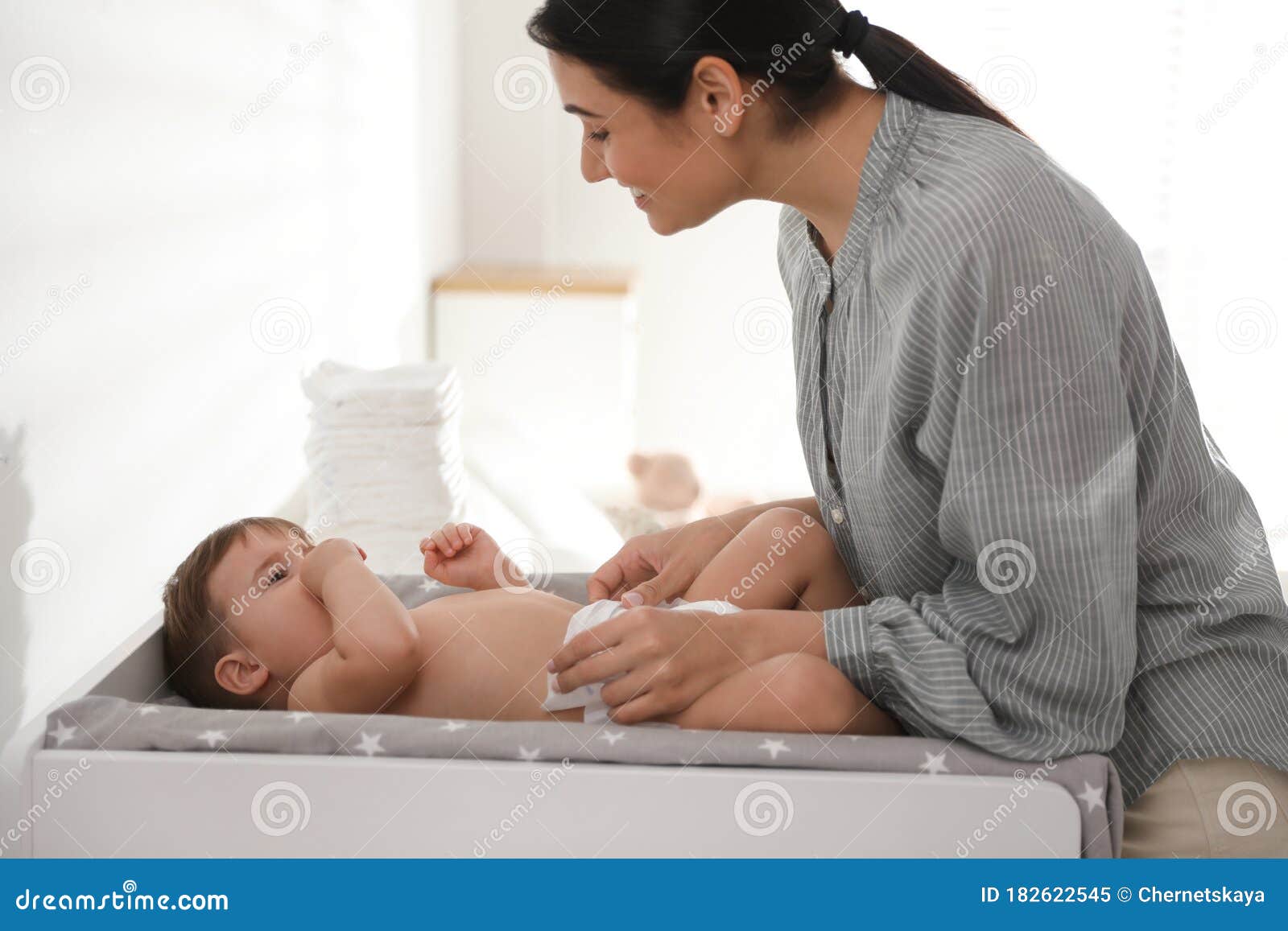 Baby Diaper Change Royalty-Free Stock Photography | CartoonDealer.com ...