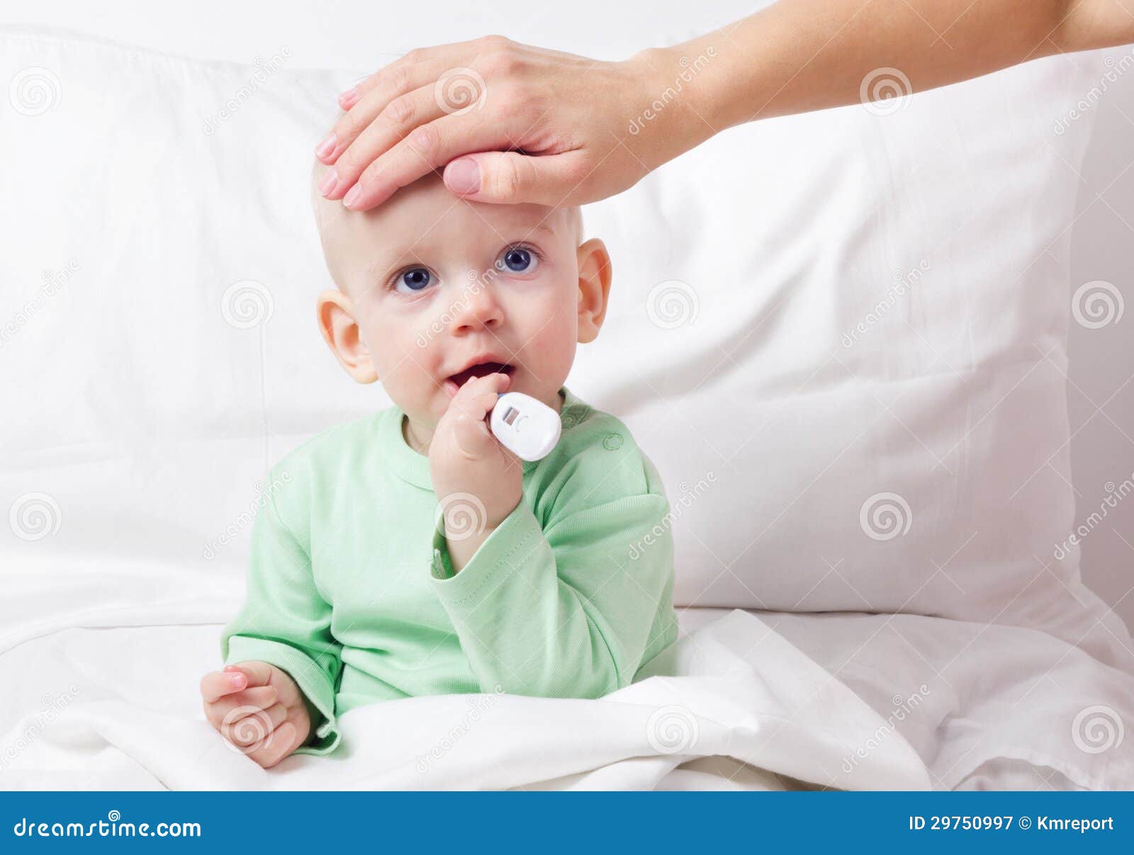 Sick baby stock image. Image of heat, girl, face, human - 29750997