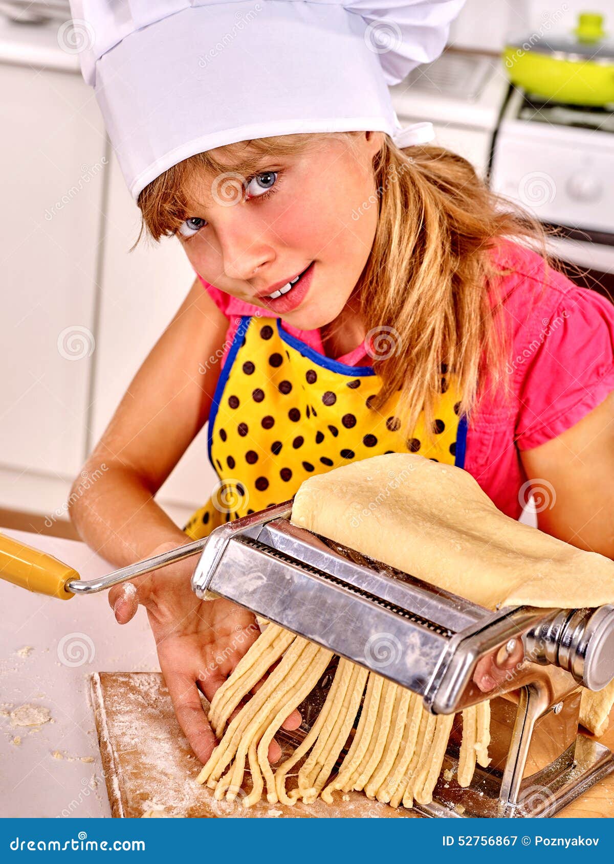 Mother and Child Making Homemade Pasta Stock Image - Image of macaroni ...