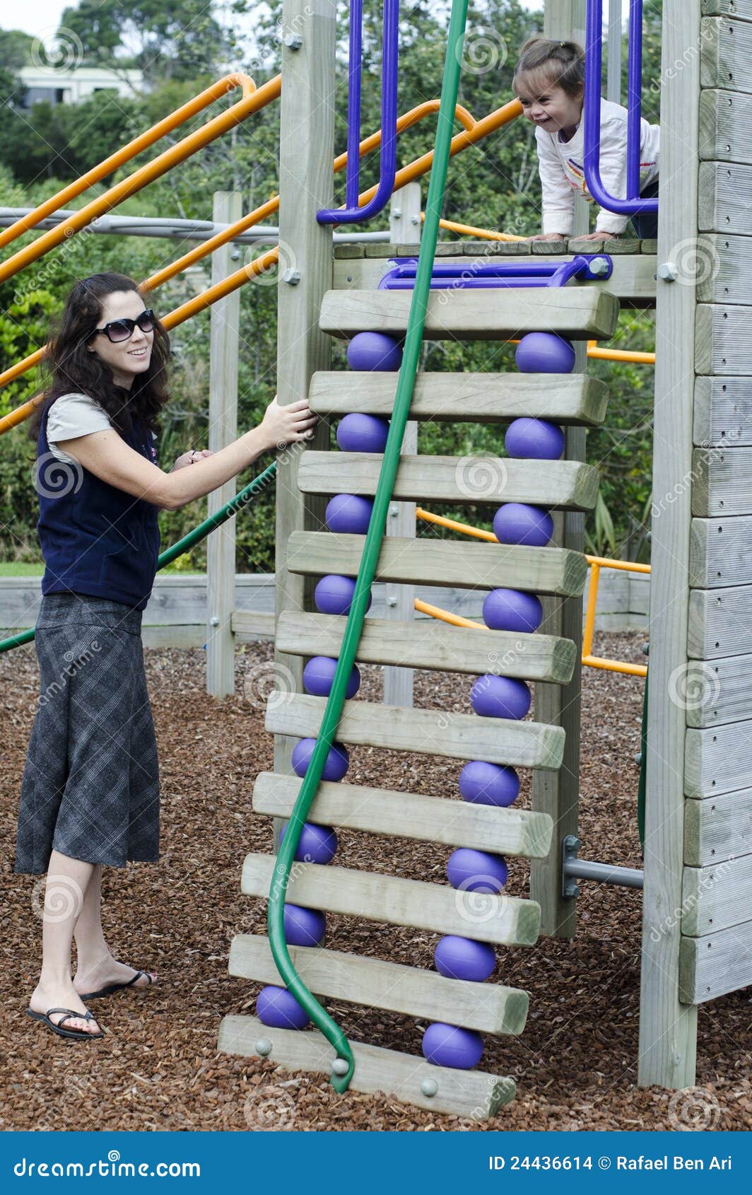 Mother and Child in Playground Stock Photo - Image of person, family ...