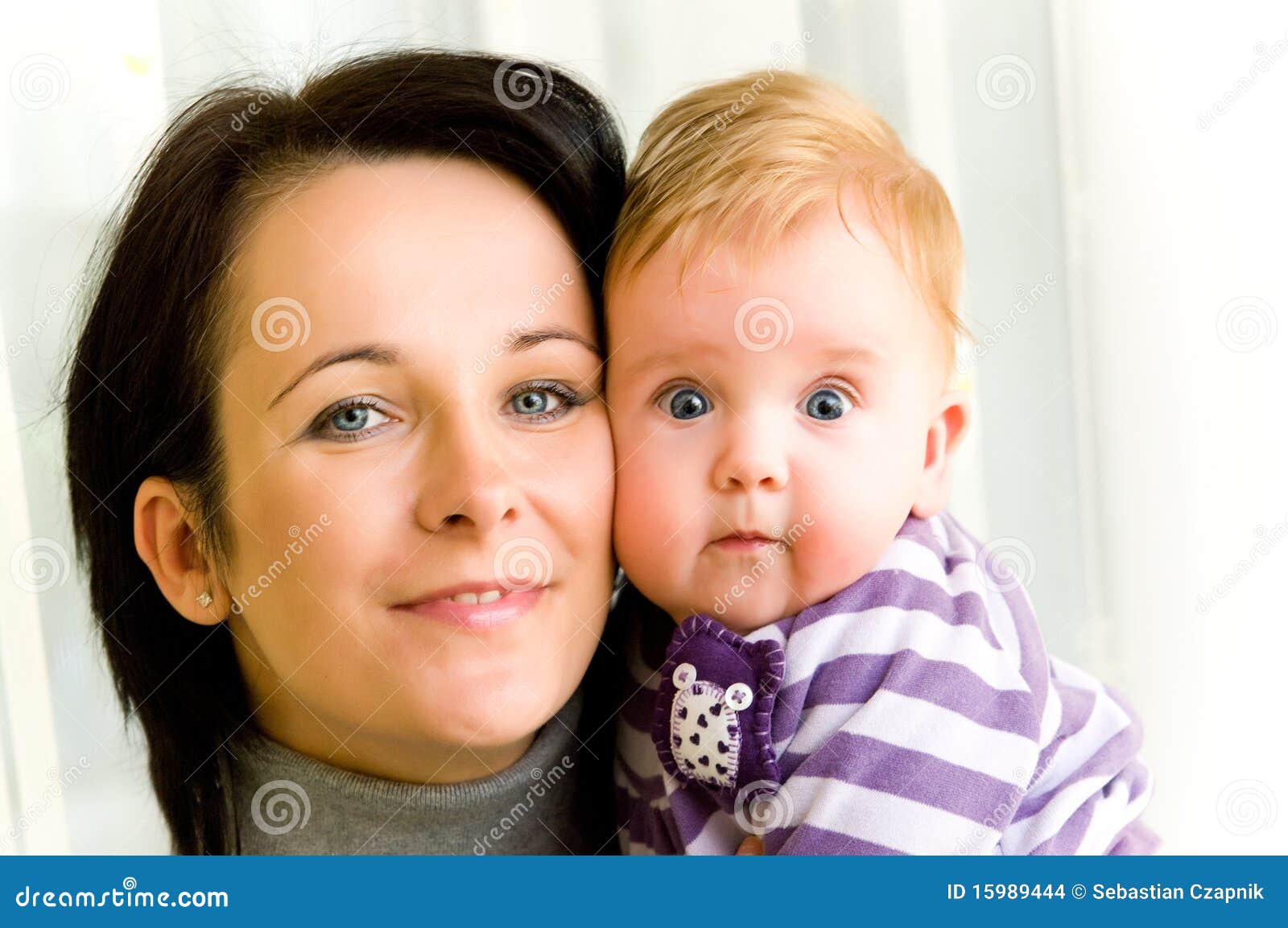 Mother and child portrait stock photo. Image of smiling - 15989444